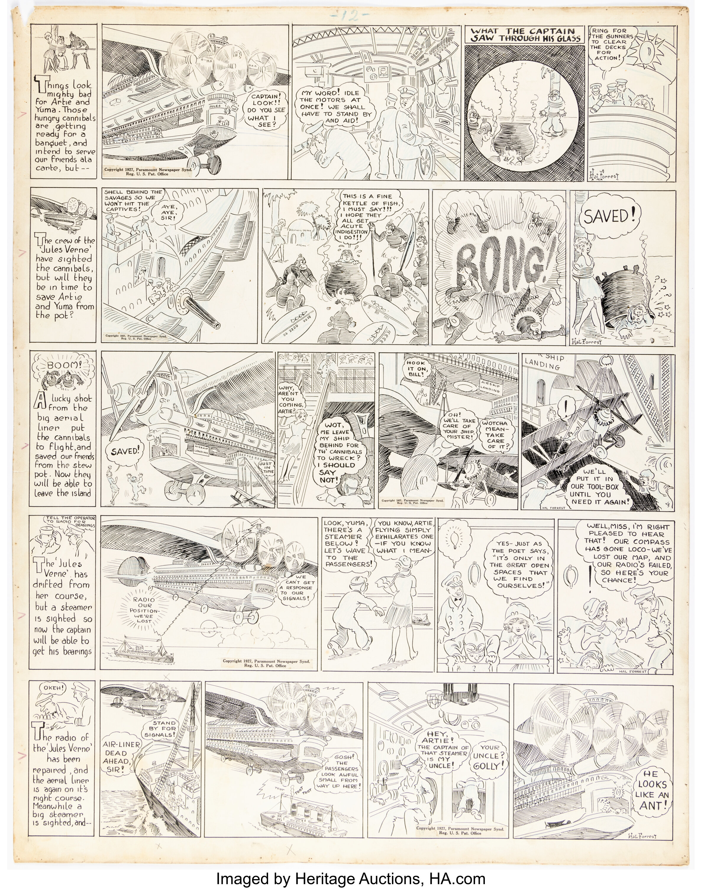 Hal Forrest Artie the Ace Daily Comic Strips Original Art | Lot #48082 ...