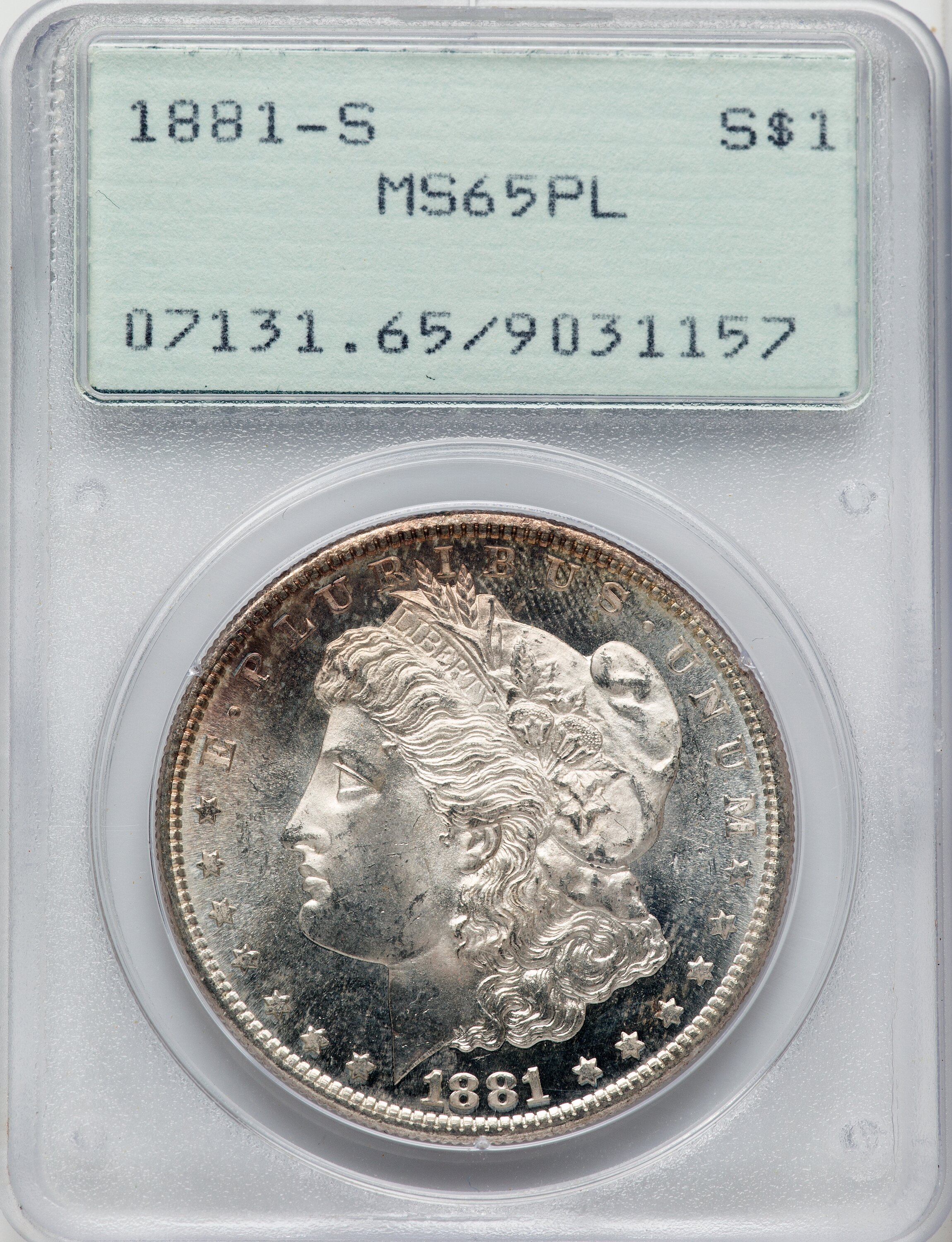 1881-S $1 MS65 Prooflike PCGS. PCGS Population: (2135/638). NGC | Lot ...