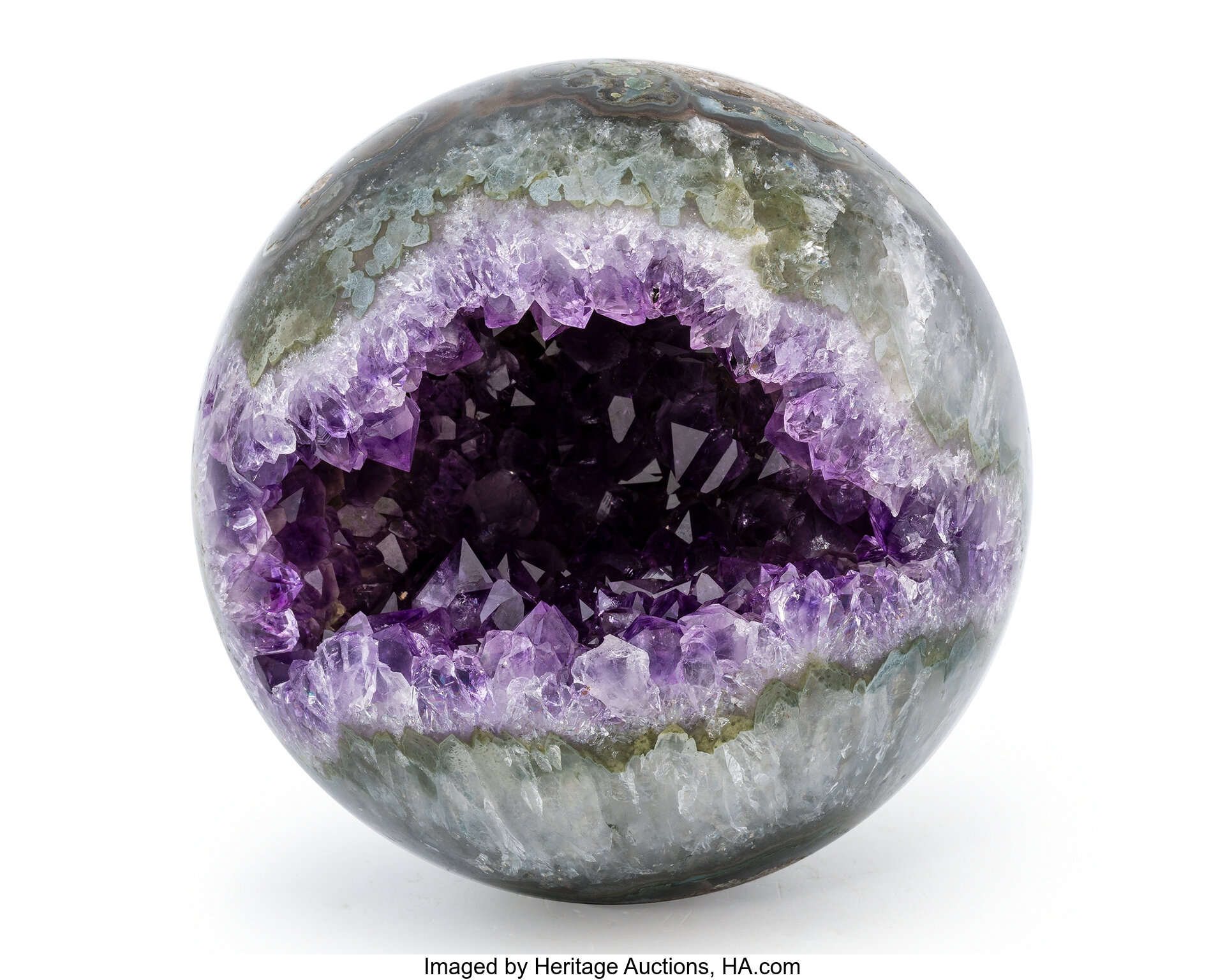 Amethyst Sphere. Brazil. 3.42 inches (8.69 cm) in diameter. ... | Lot ...
