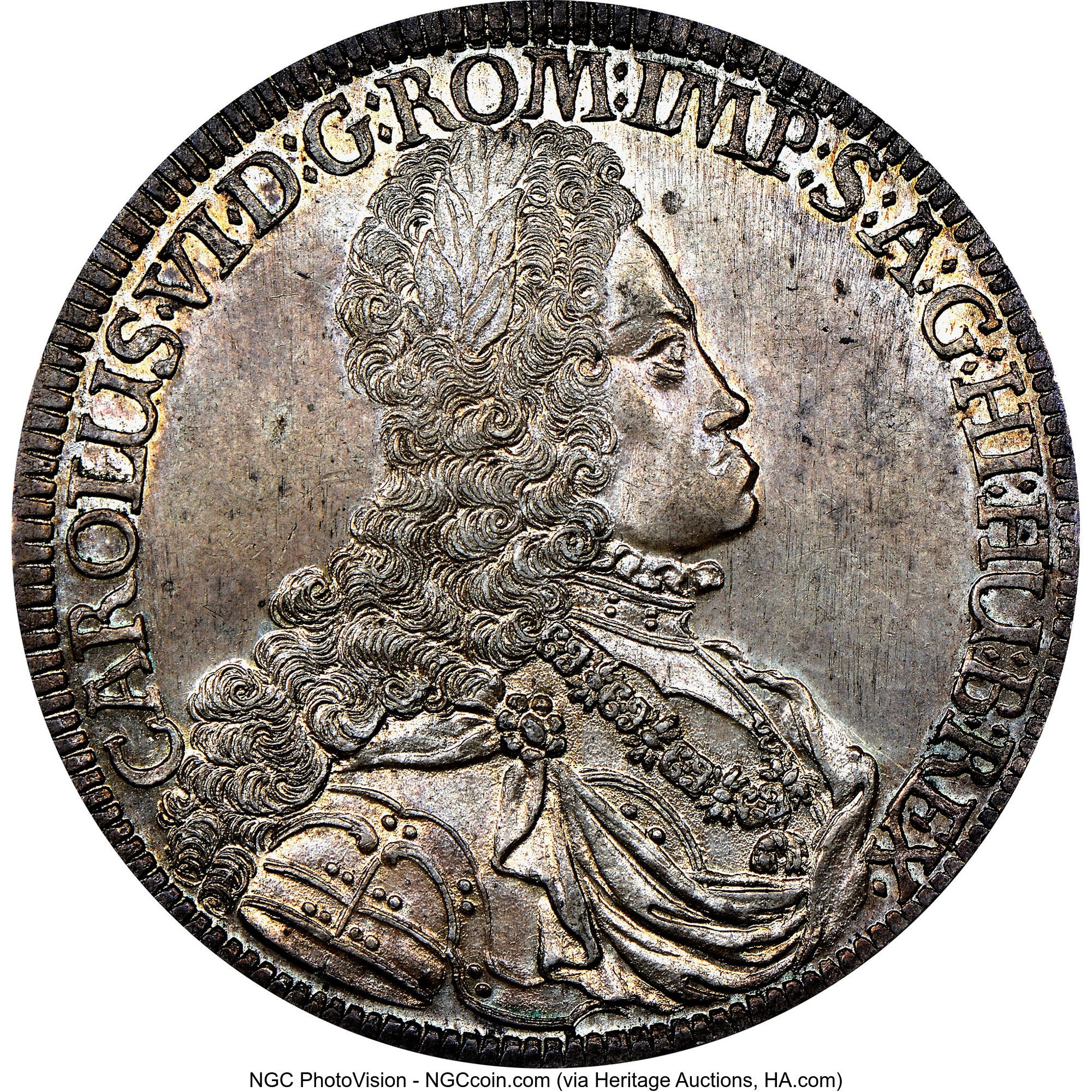 Austria: Karl VI Taler 1718/7 MS63 NGC,... Austria | Lot #32378 ...