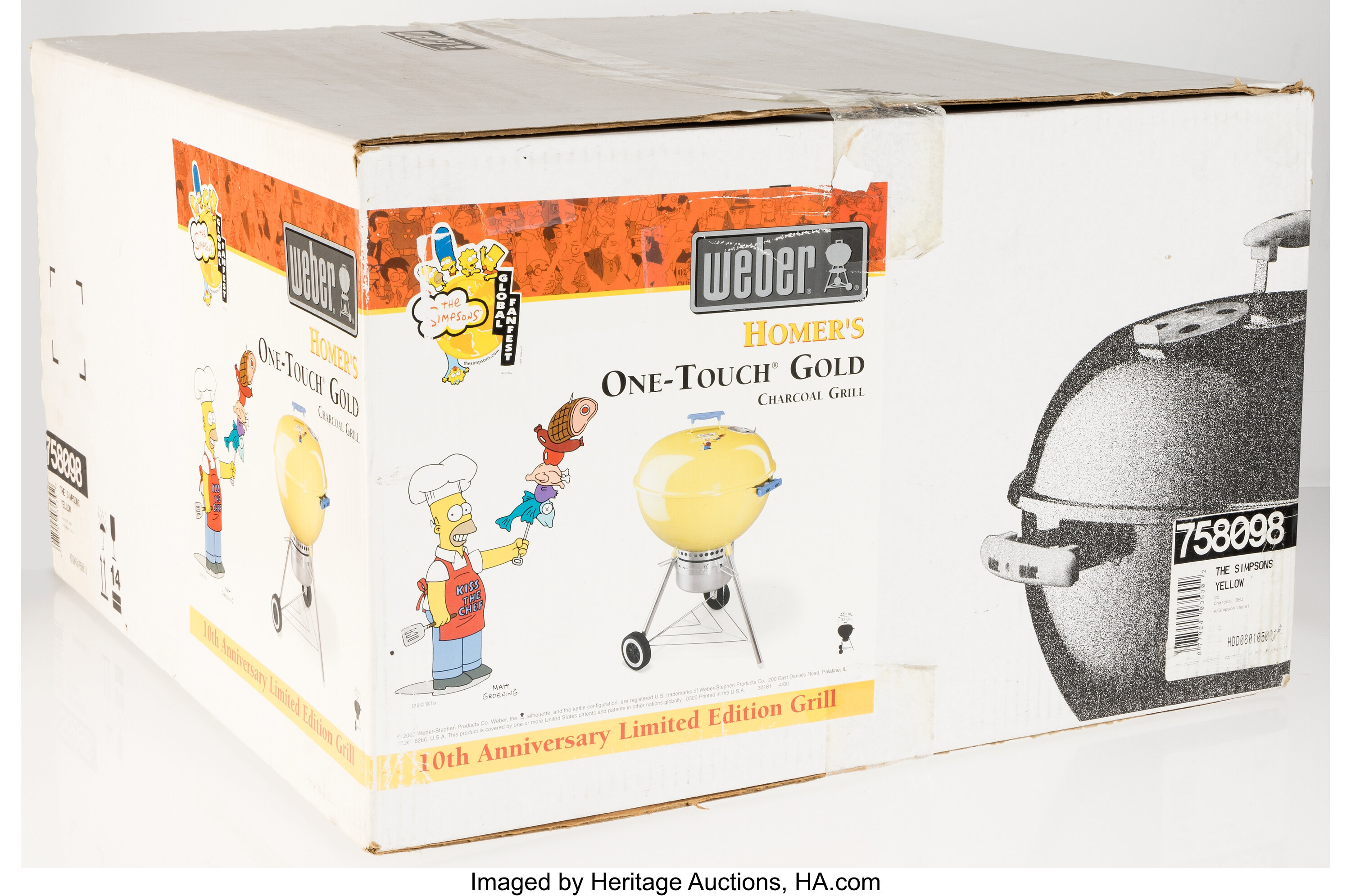 The Simpsons 10th Anniversary Ltd Edition 22-1/2-Inch Weber | Lot ...