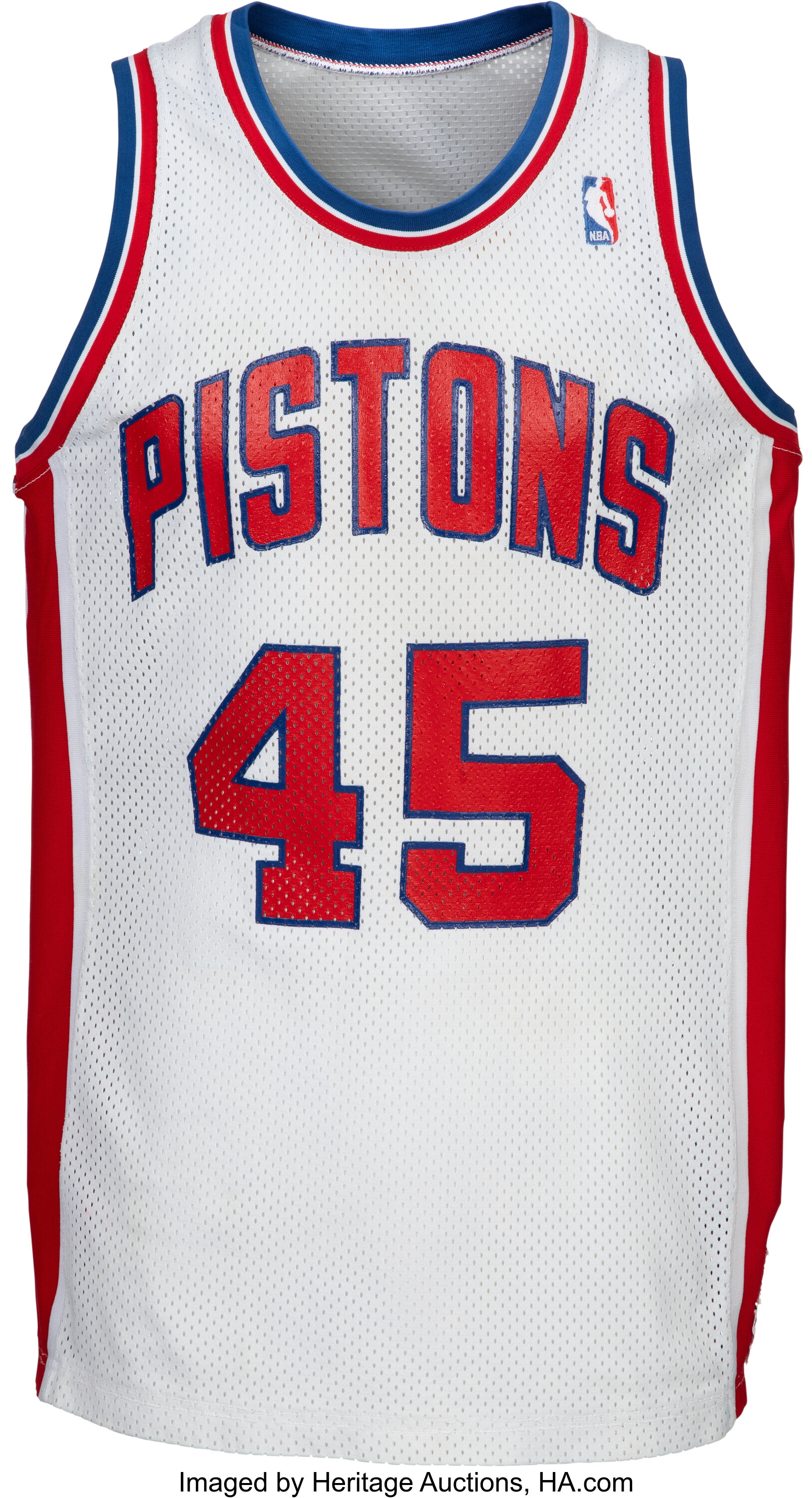 1986-87 Adrian Dantley NBA Playoffs Game Worn Detroit Pistons | Lot ...
