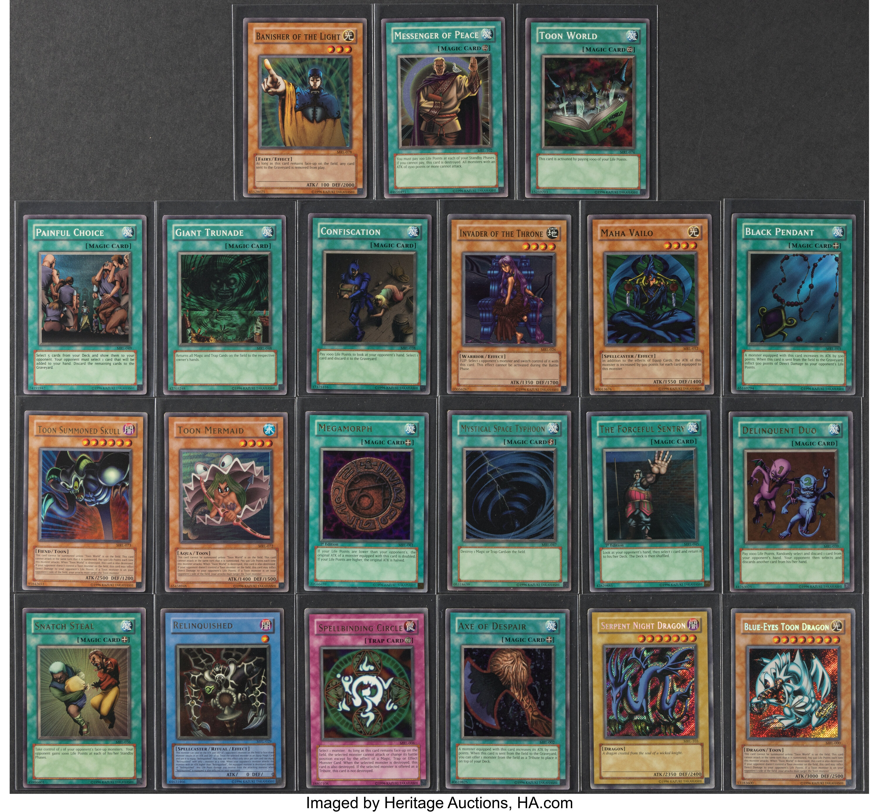 Yu-Gi-Oh! 1st Edition/Unlimited Magic Ruler Complete Set Raw Group ...