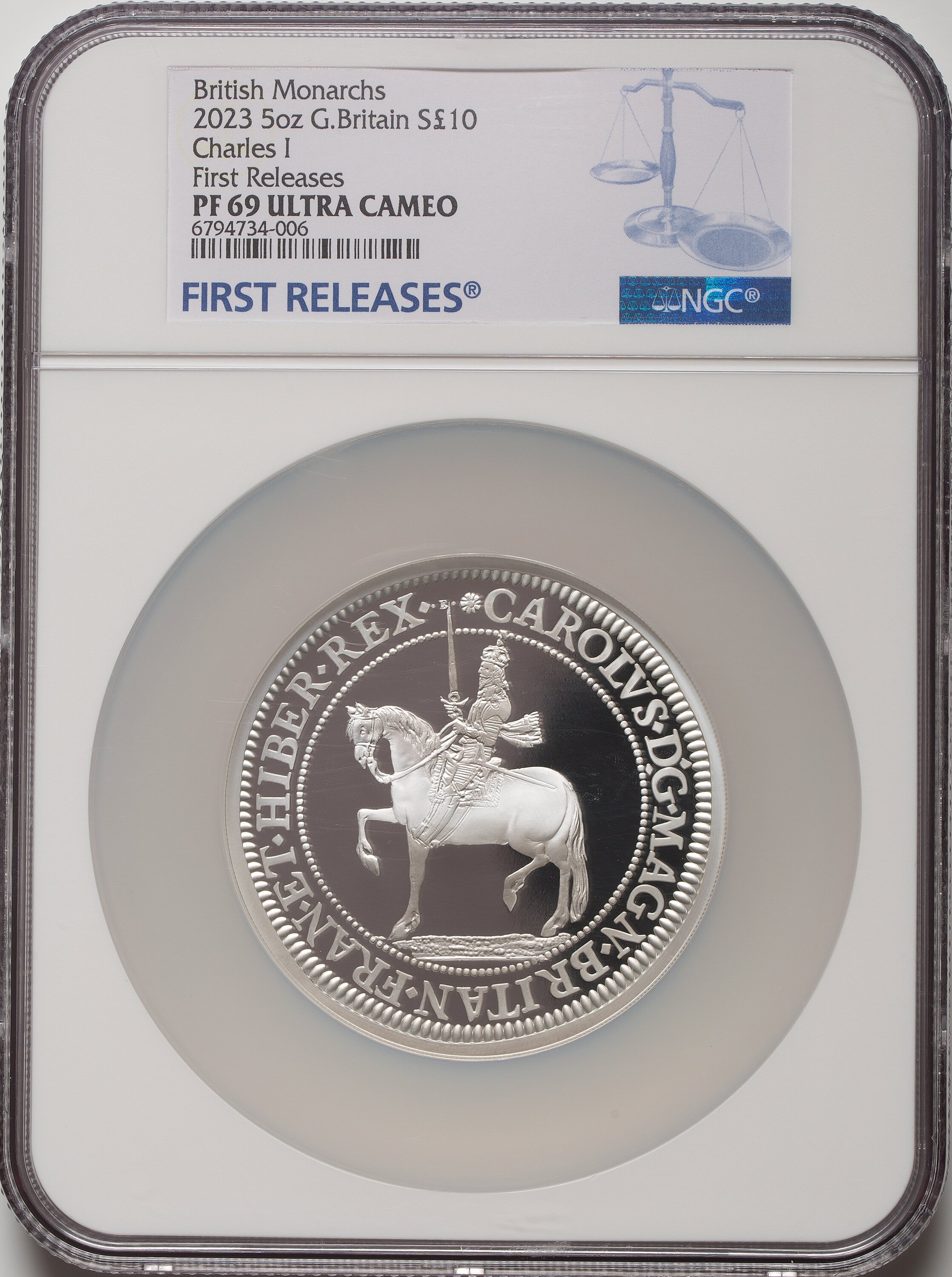Great Britain: Charles III silver Proof "King Charles I" 10 Pounds ...