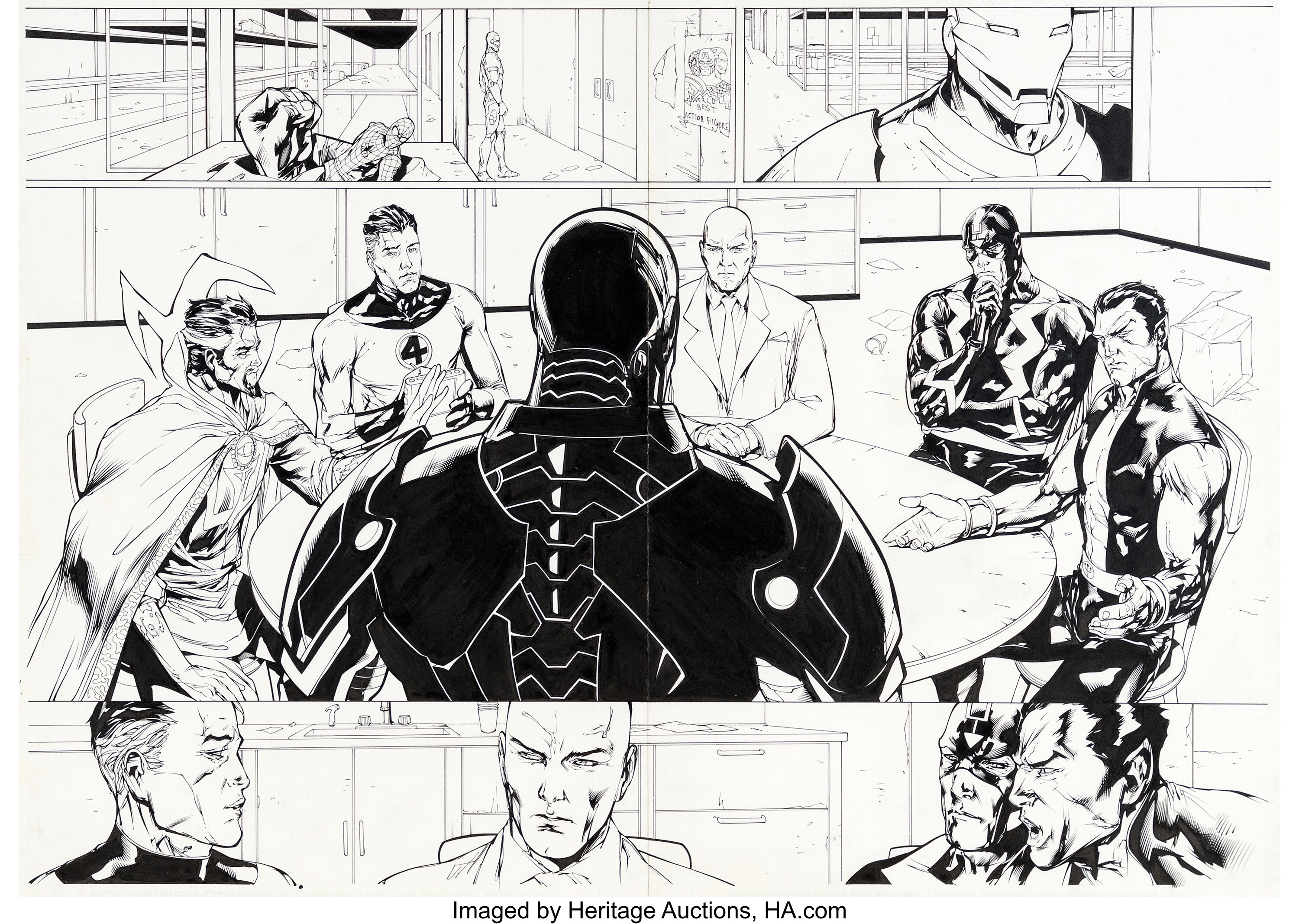Billy Tan and Matt Banning New Avengers #14 Double Splash Pages 2 | Lot ...