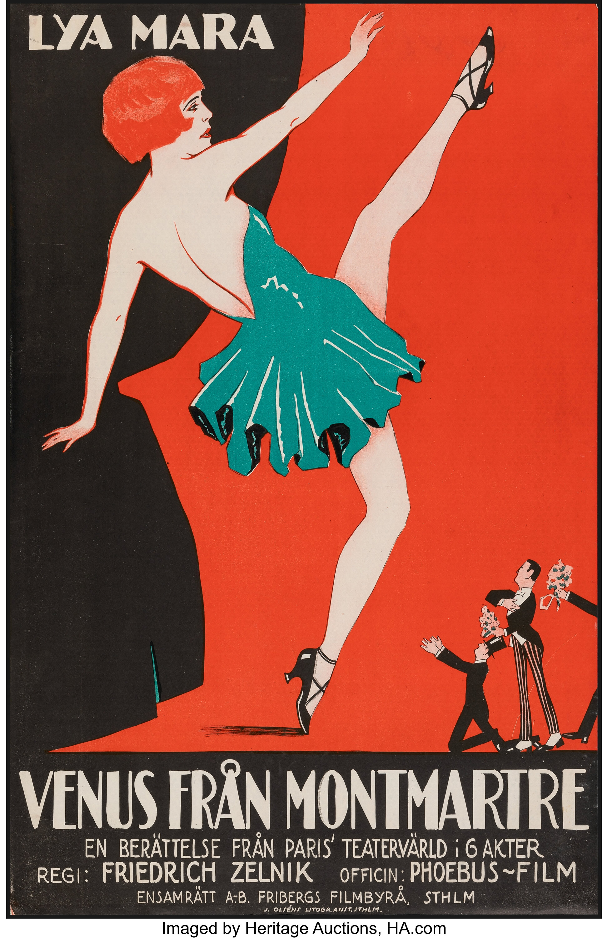 Venus Från Montmartre (A.-B. Fribergs Filmbyrå, 1925). Rolled, Very ...