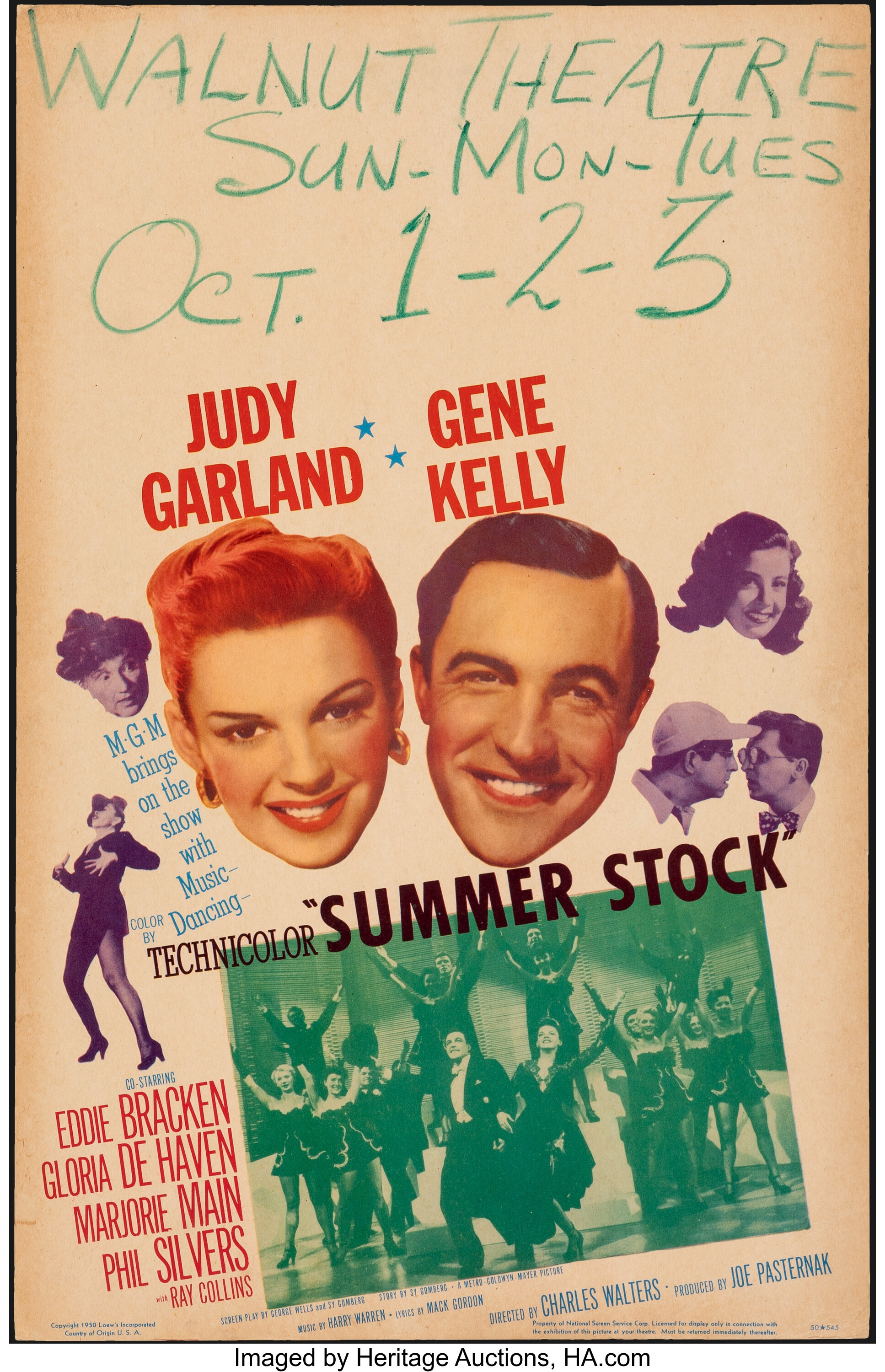 Summer Stock (MGM, 1950). Very Fine-. Window Card (14" X 22") | Lot ...