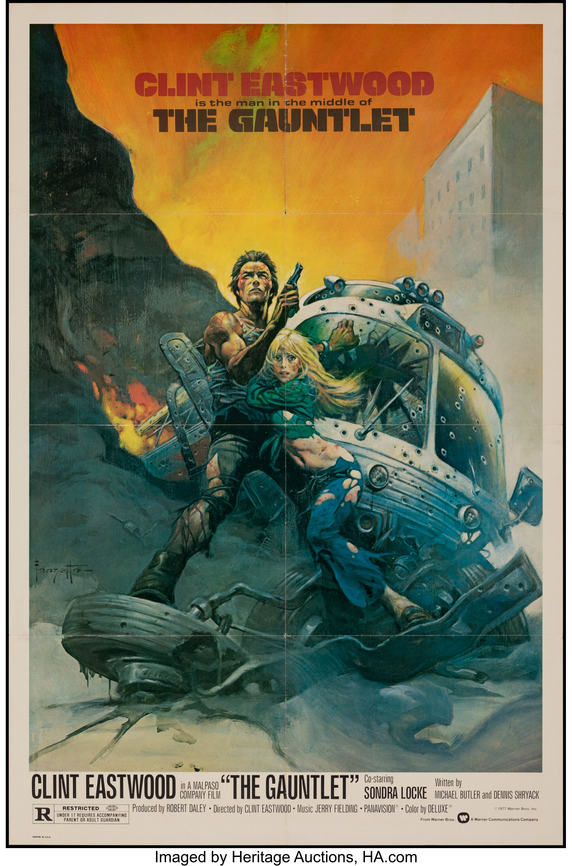 The Gauntlet (Warner Bros., 1977). Folded, Very Fine. One Sheet | Lot ...