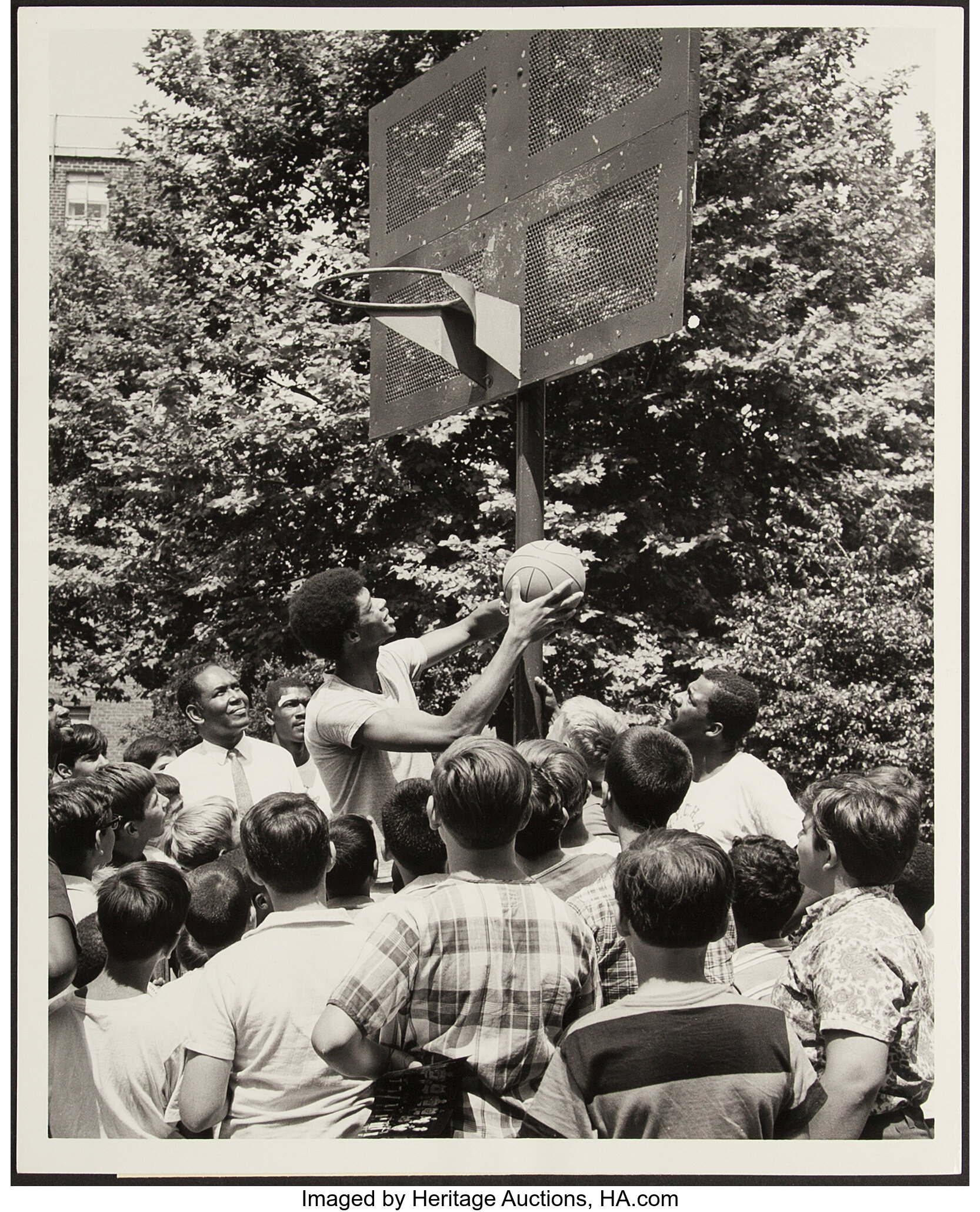 1968 Lew Alcindor Going for a Shot (UCLA) In New York Playground | Lot ...
