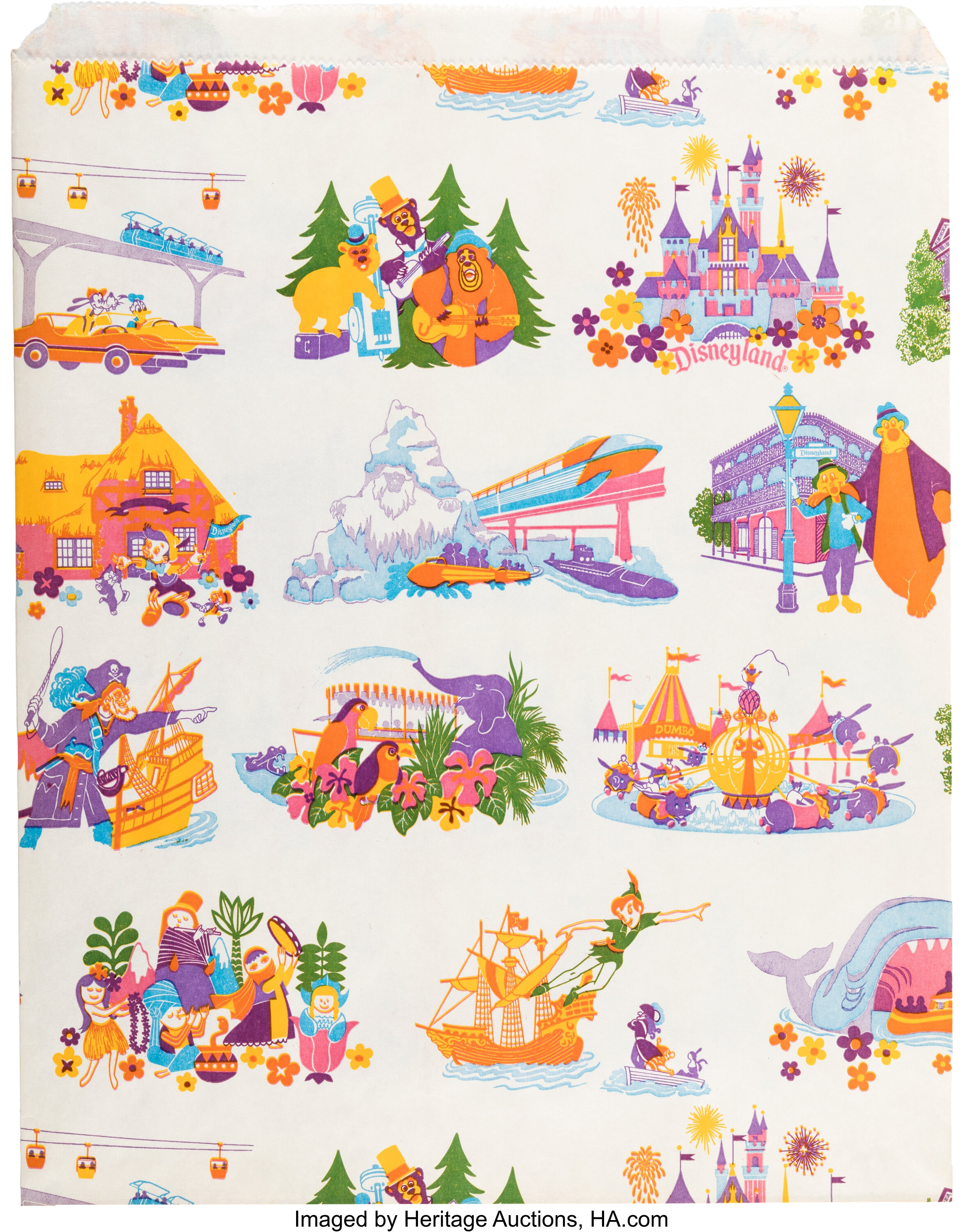 Disneyland - Paper Souvenir Shopping Bags, Group of 255 (Walt | Lot ...