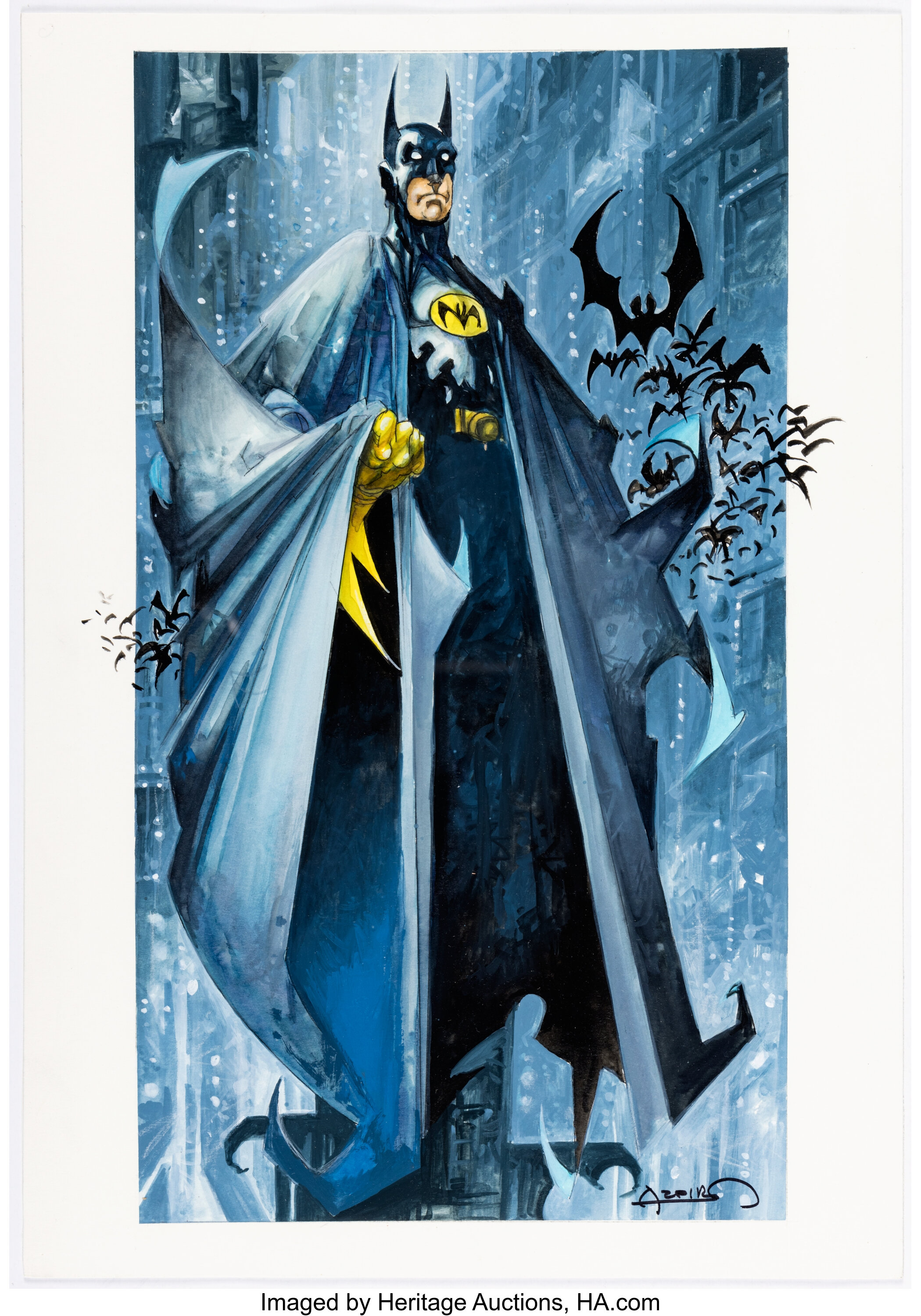 Alfonso Azpiri - Batman Painting Original Art (undated).... | Lot ...
