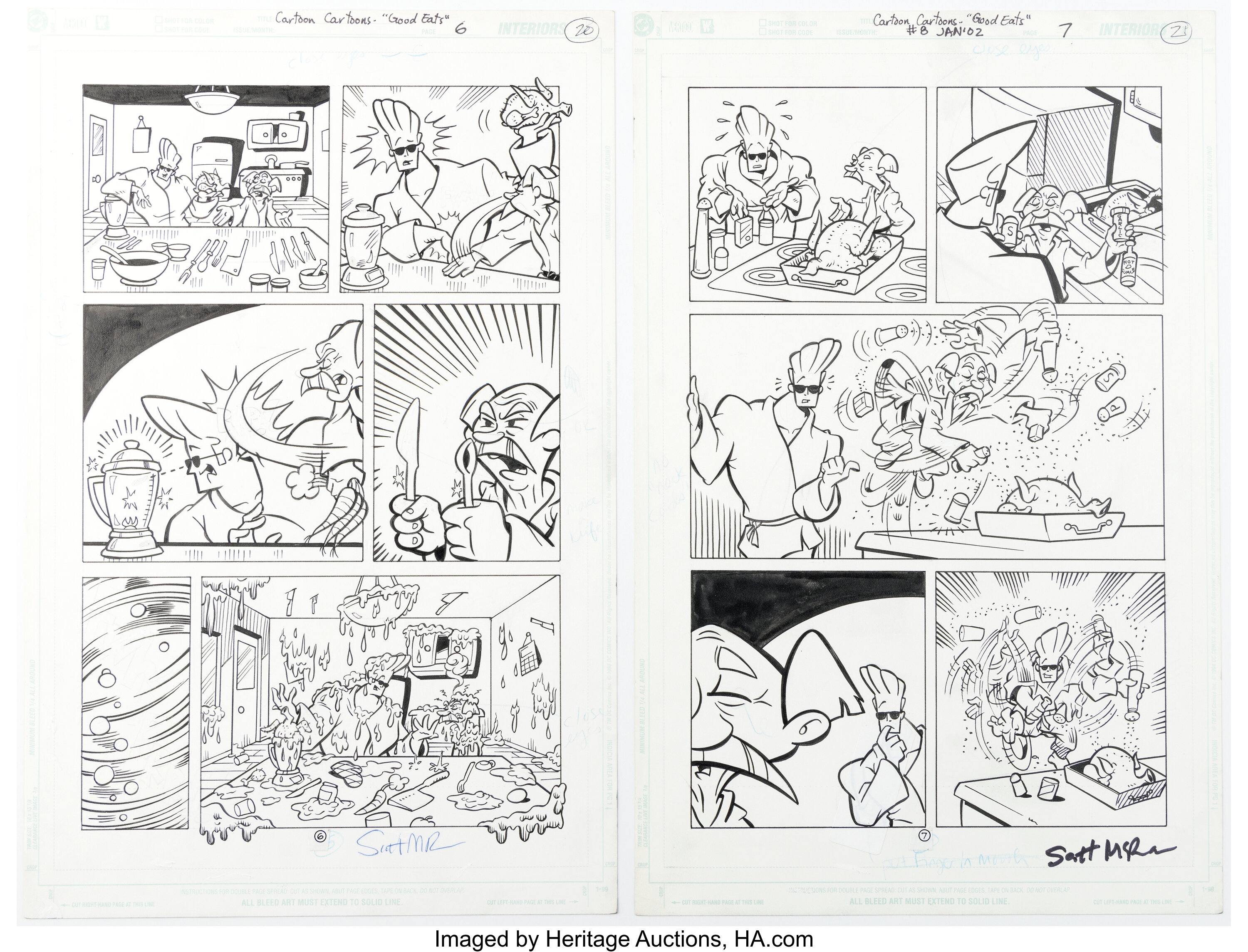 Scott McRae Cartoon Cartoons #8 "Good Eats" Johnny Bravo and Master ...