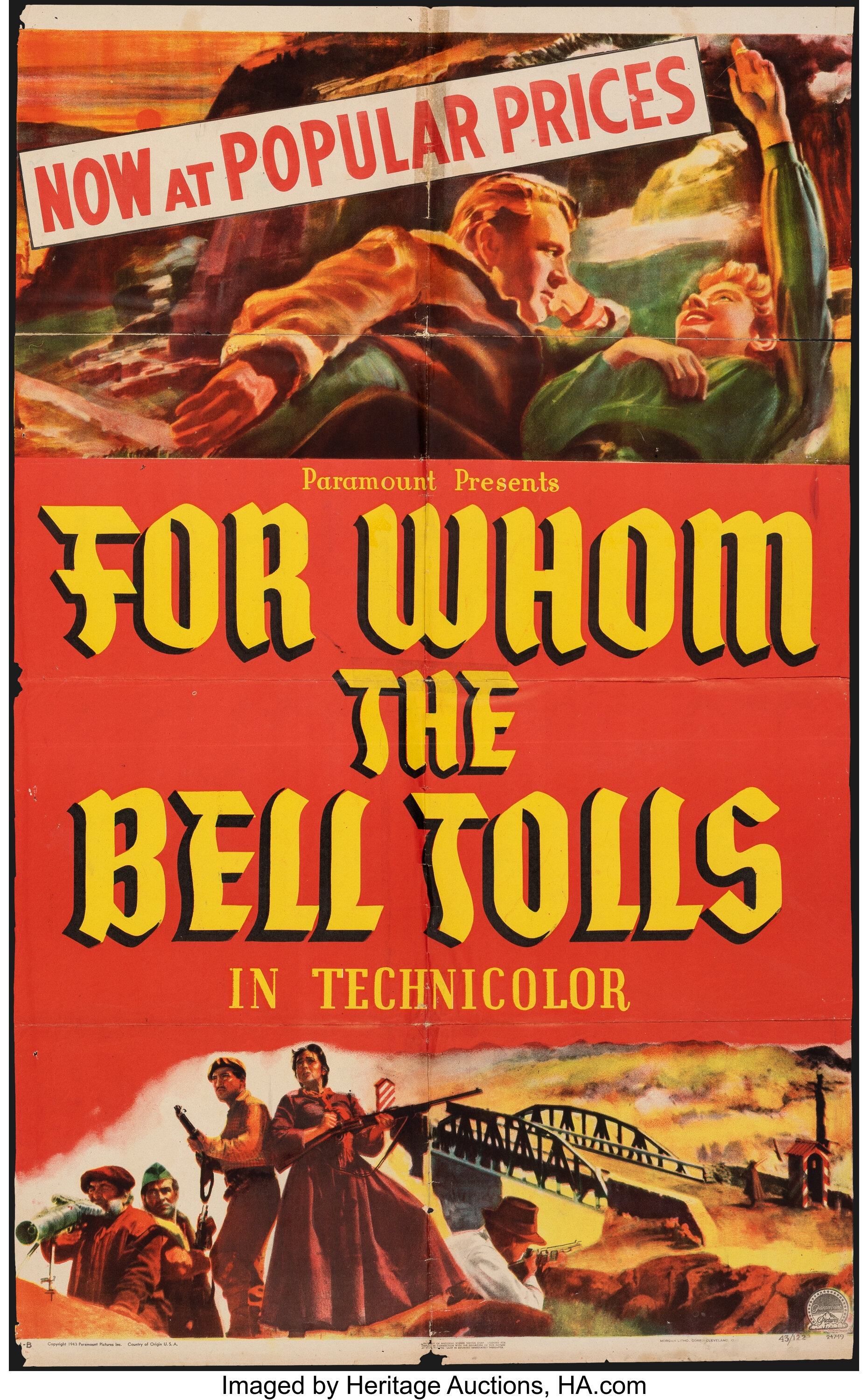 For Whom the Bell Tolls (Paramount, 1943 & Simonex-Film, R-1960s ...