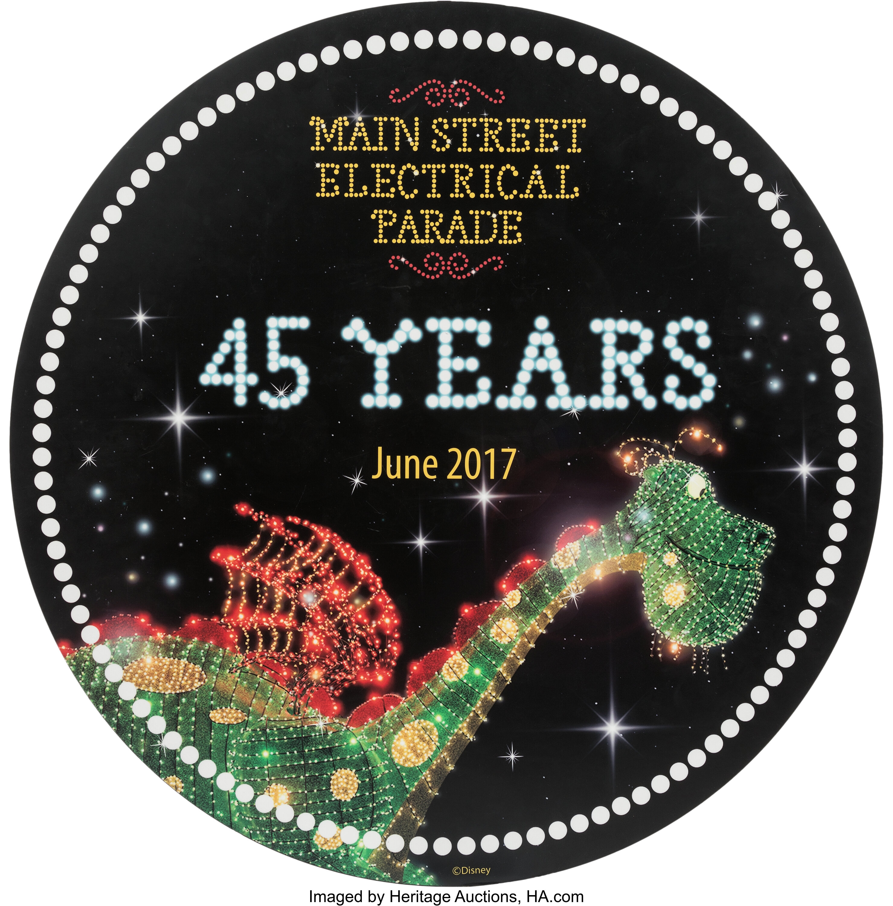Disneyland - Main Street Electrical Parade 45th Years Sign (Walt | Lot ...