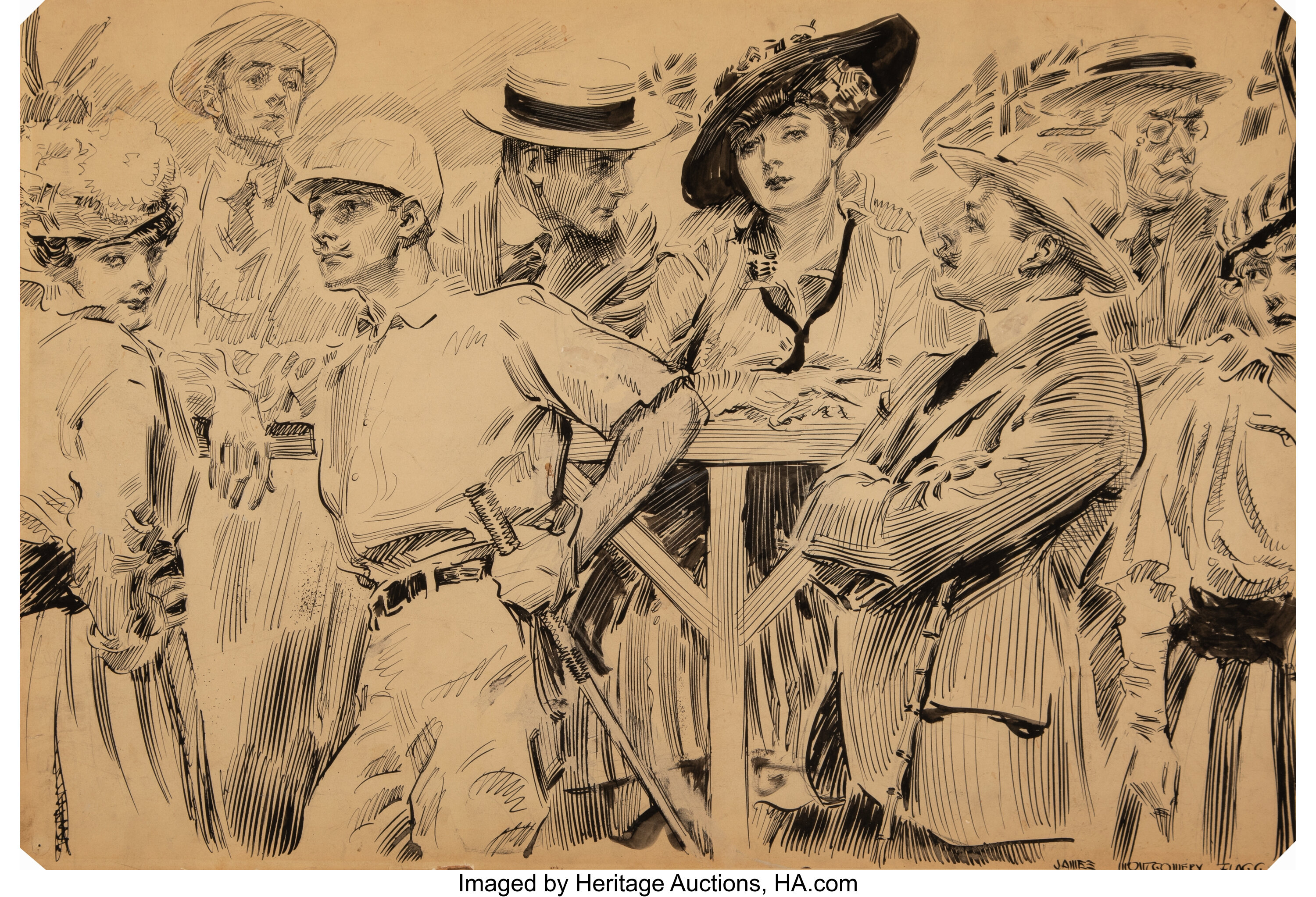 James Montgomery Flagg (American, 1877-1960). The Polo Player. Ink ...
