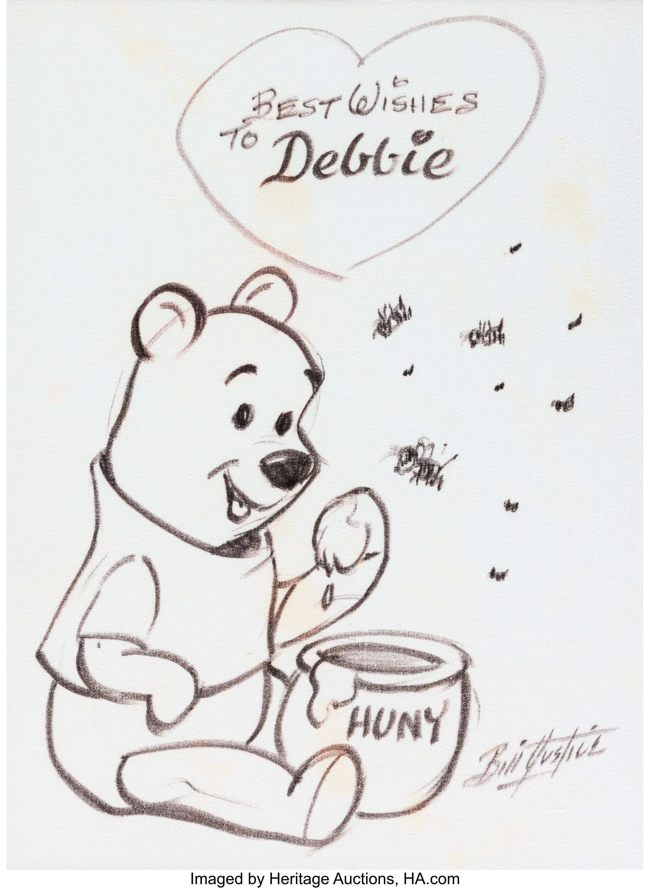 The Art of Bill Justice - Winnie the Pooh Original Art (Walt | Lot ...