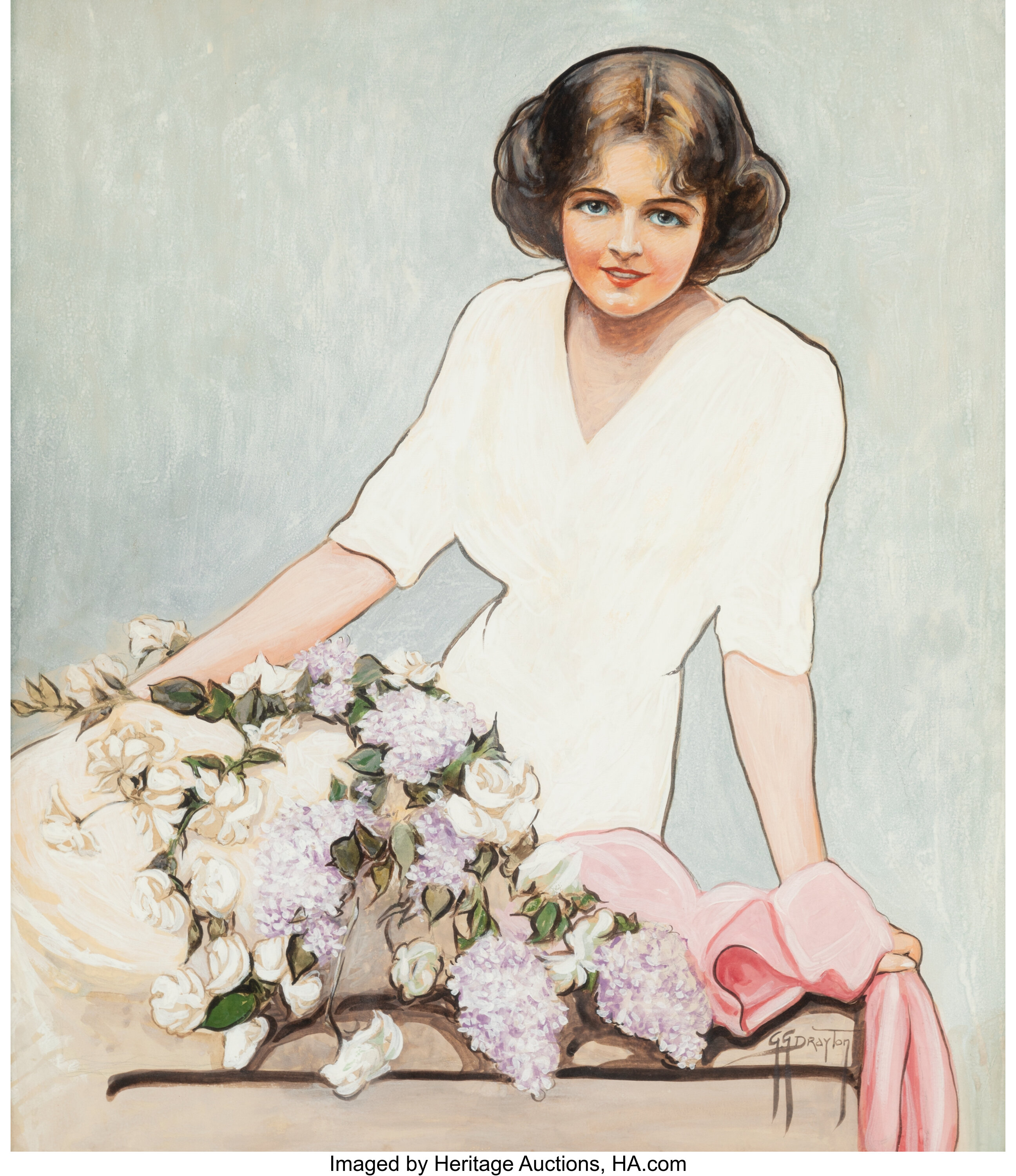 Grace Gebbie Wiederseim Drayton (American, 1877-1936). Floral | Lot ...