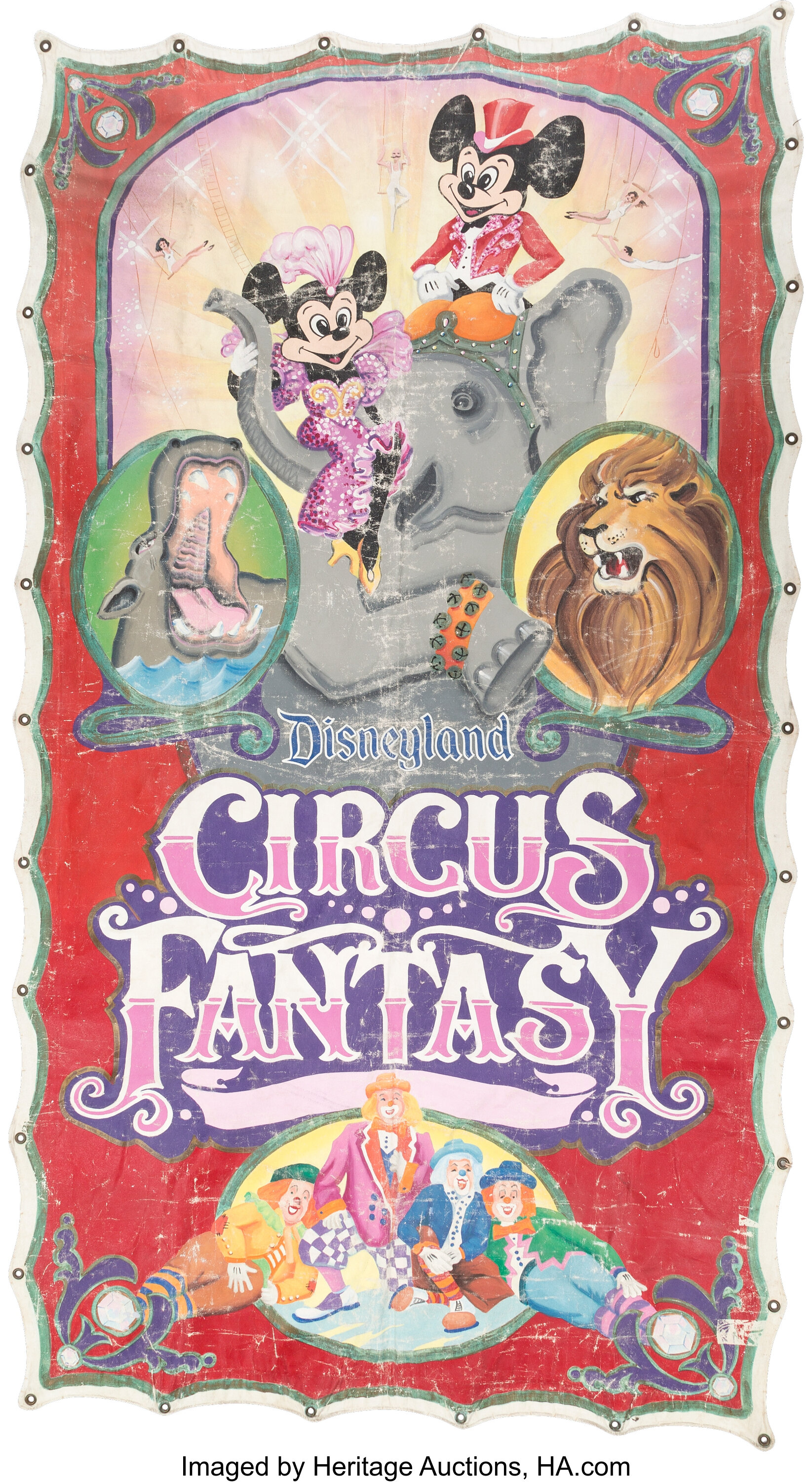 Disneyland - Circus Fantasy Banner (Walt Disney, 1987).... | Lot #18132 ...