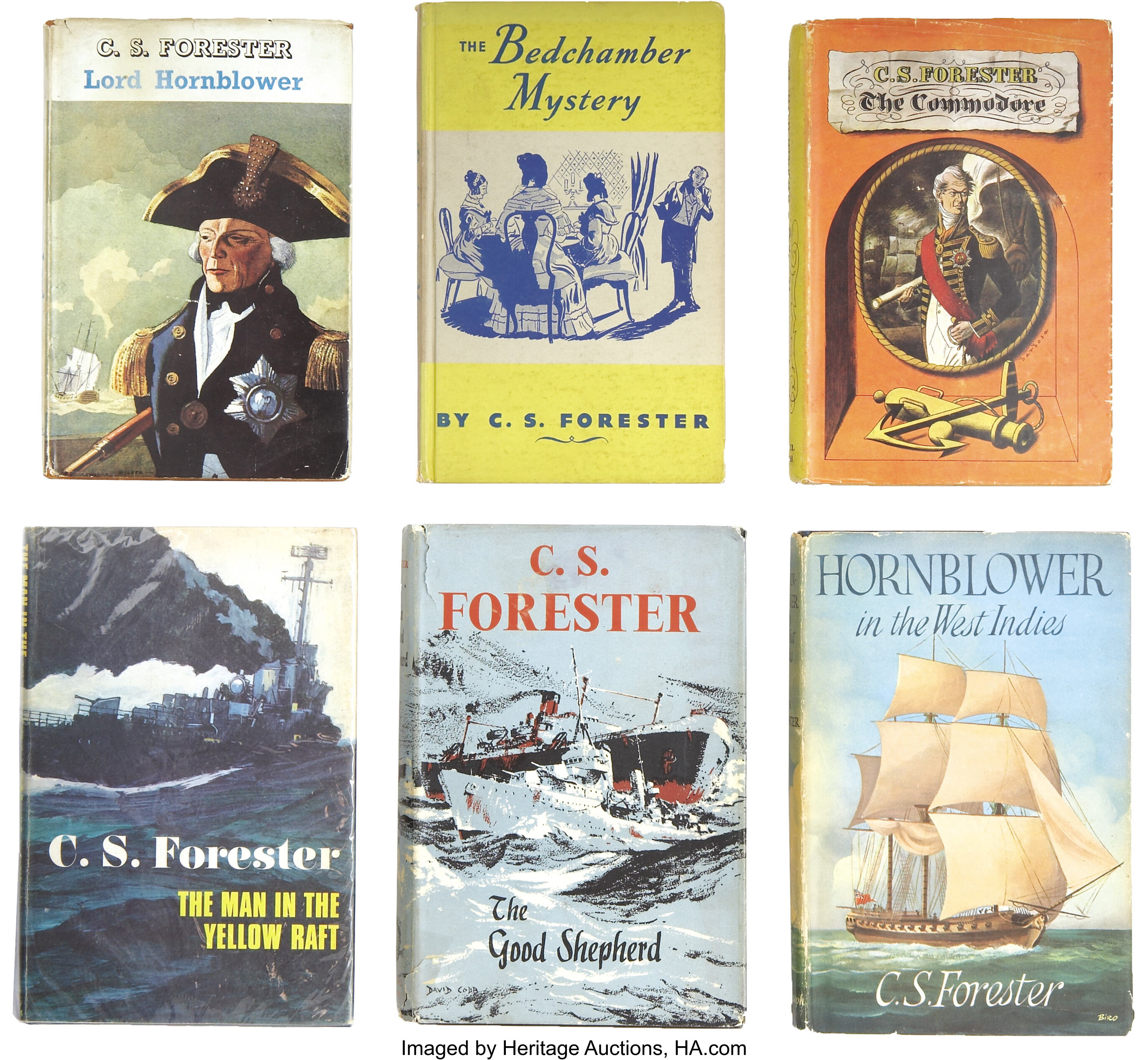 C.S. Forester. Lot of Six Titles, Including Five First Editions ...