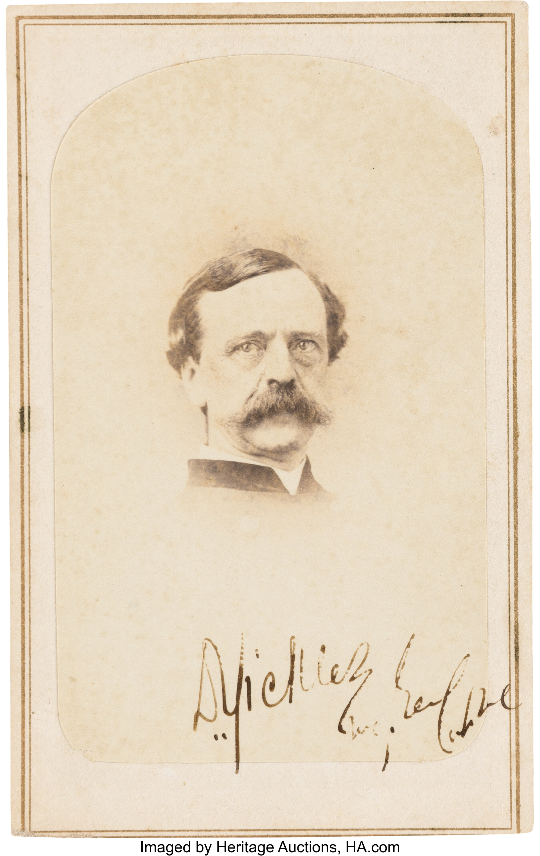 Union Army Major General Daniel Sickles Carte de Visite Signed with ...