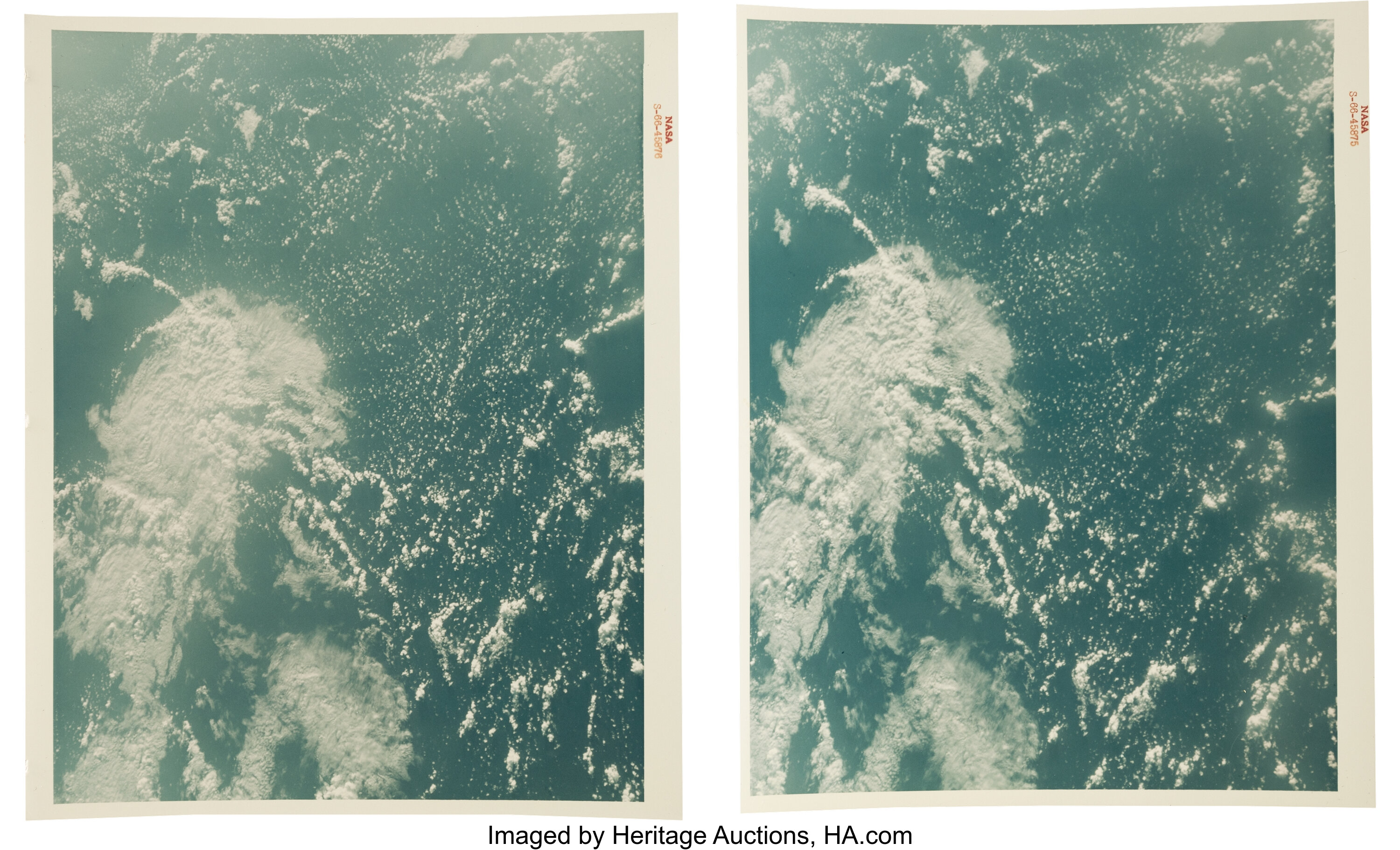 Gemini 10 Two Vintage NASA "Red Number" Color Photos, Images | Lot ...