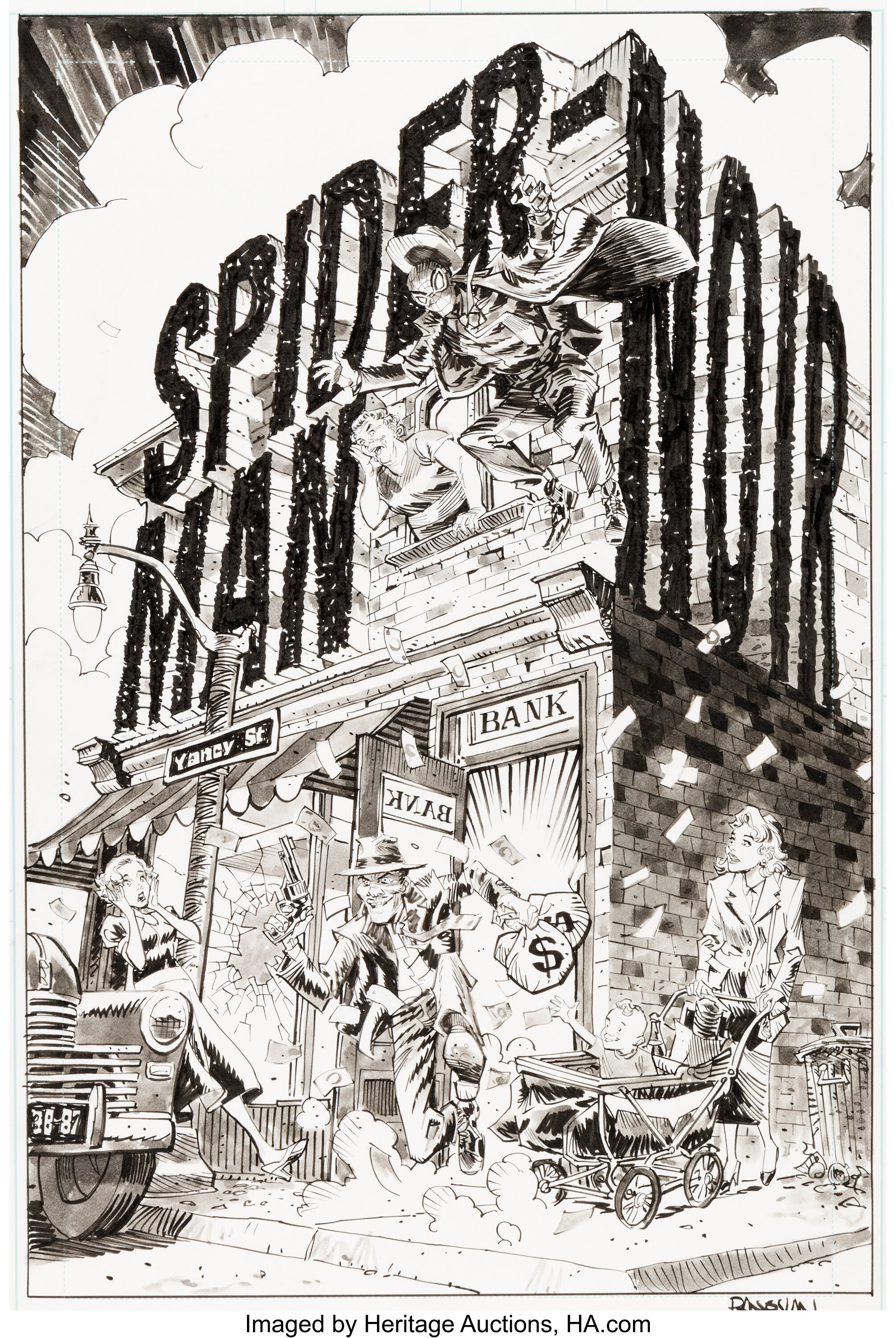 Dan Panosian Spider-Man Noir #2 Variant Cover Original Art (Marvel ...