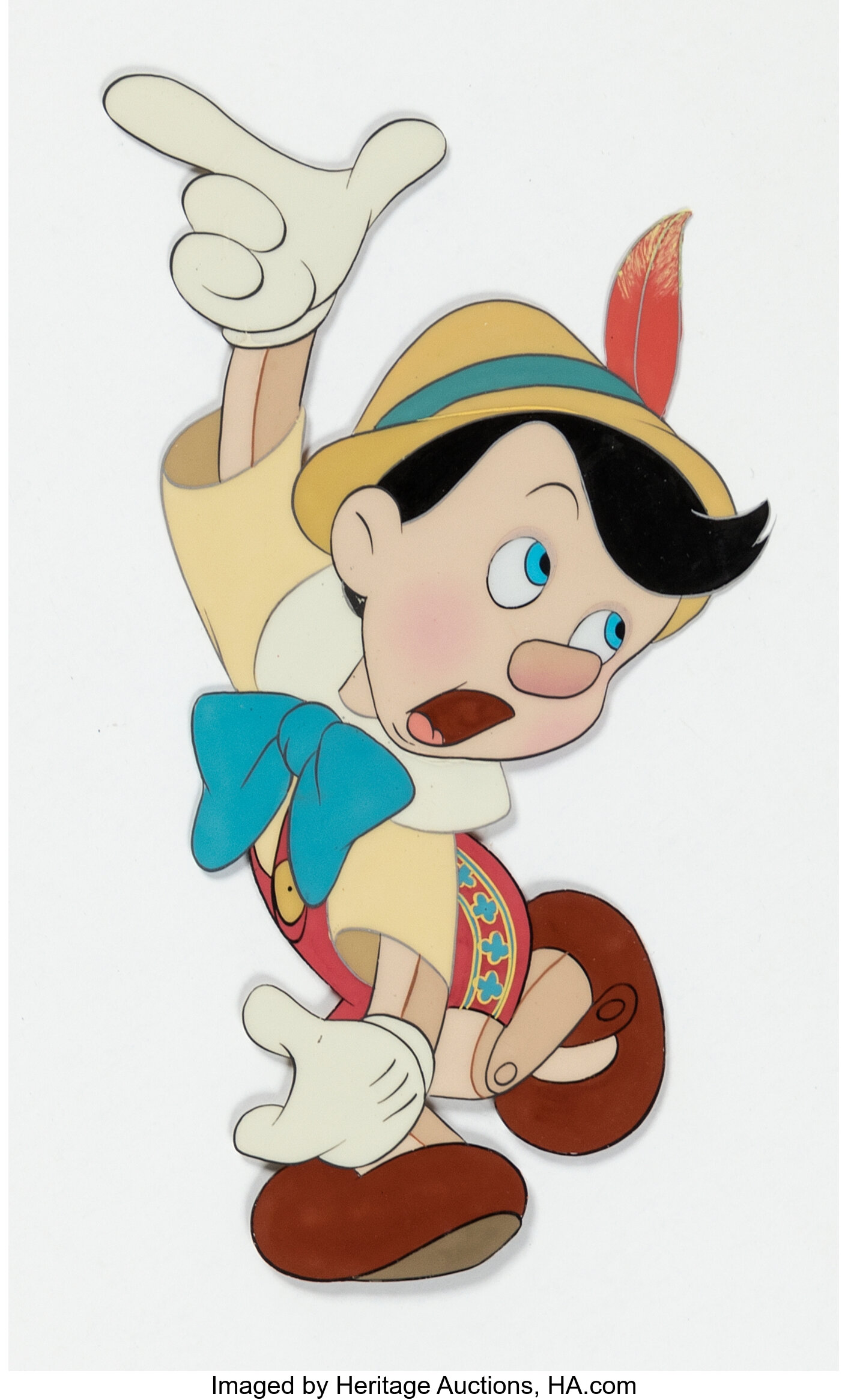 Pinocchio RARE Color Model/Production Cel from the Collection of | Lot ...