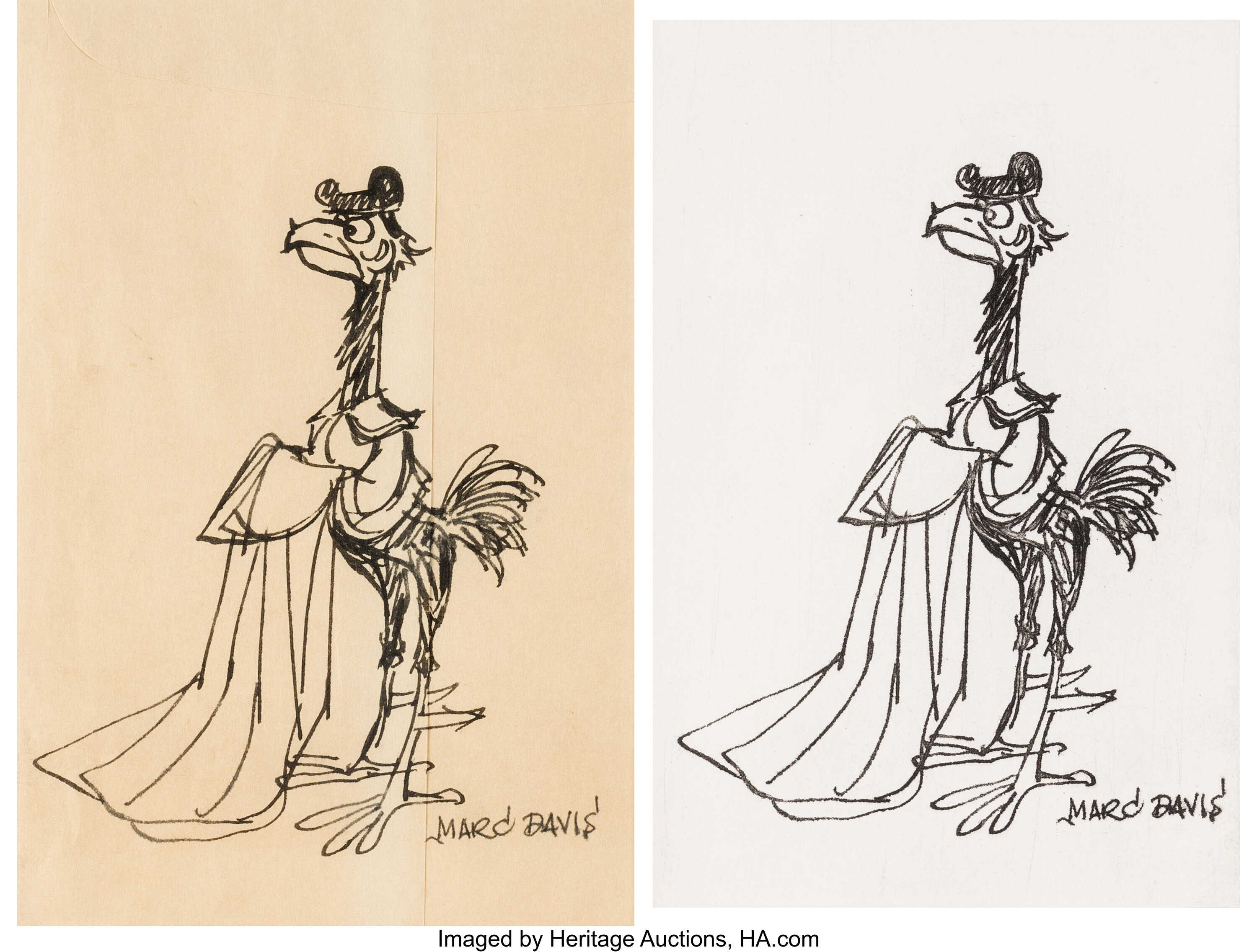 Marc Davis The Rooster Matador Original Drawing and Artist Proof | Lot ...