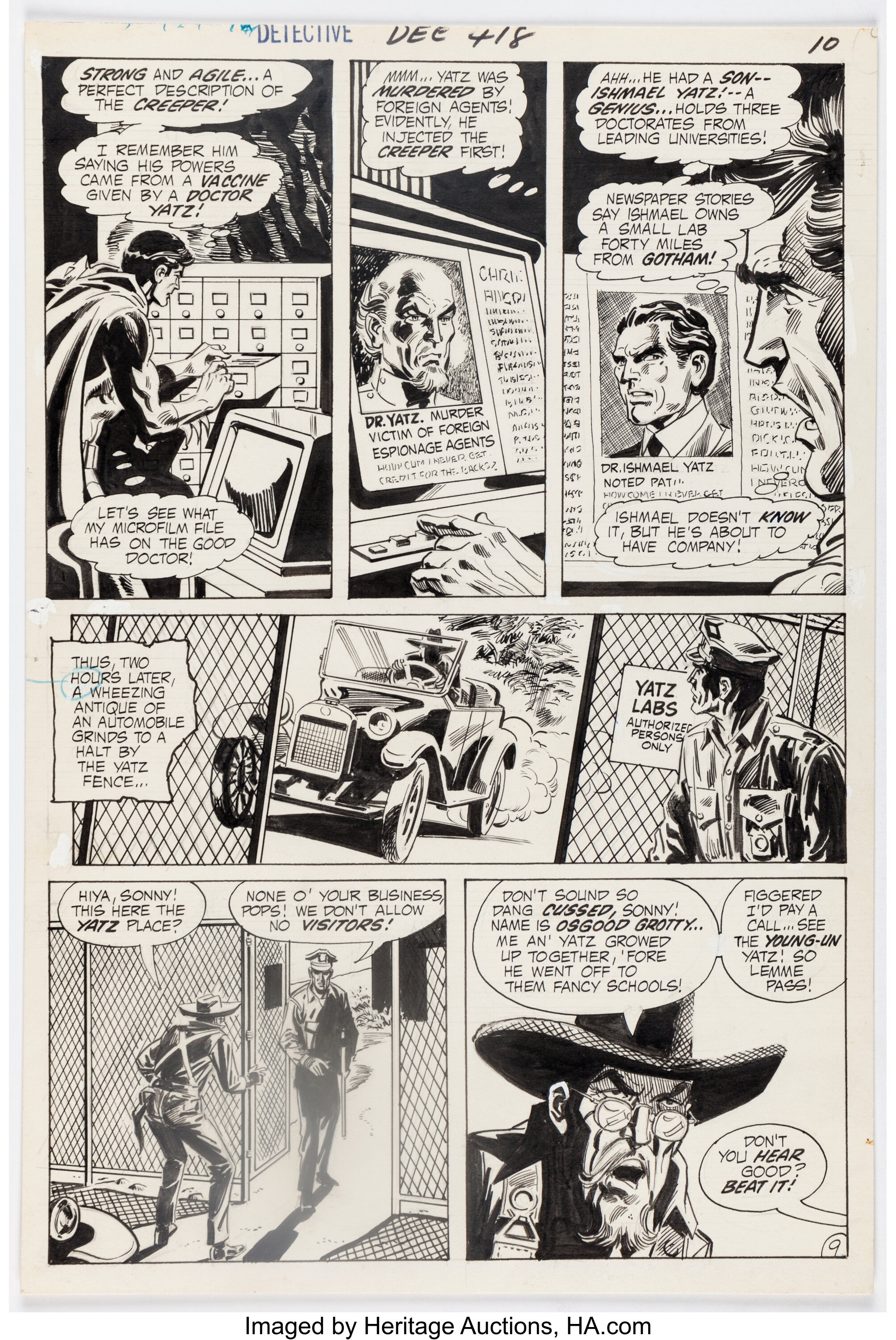 Irv Novick and Dick Giordano Detective Comics #418 Story Page 9 | Lot ...