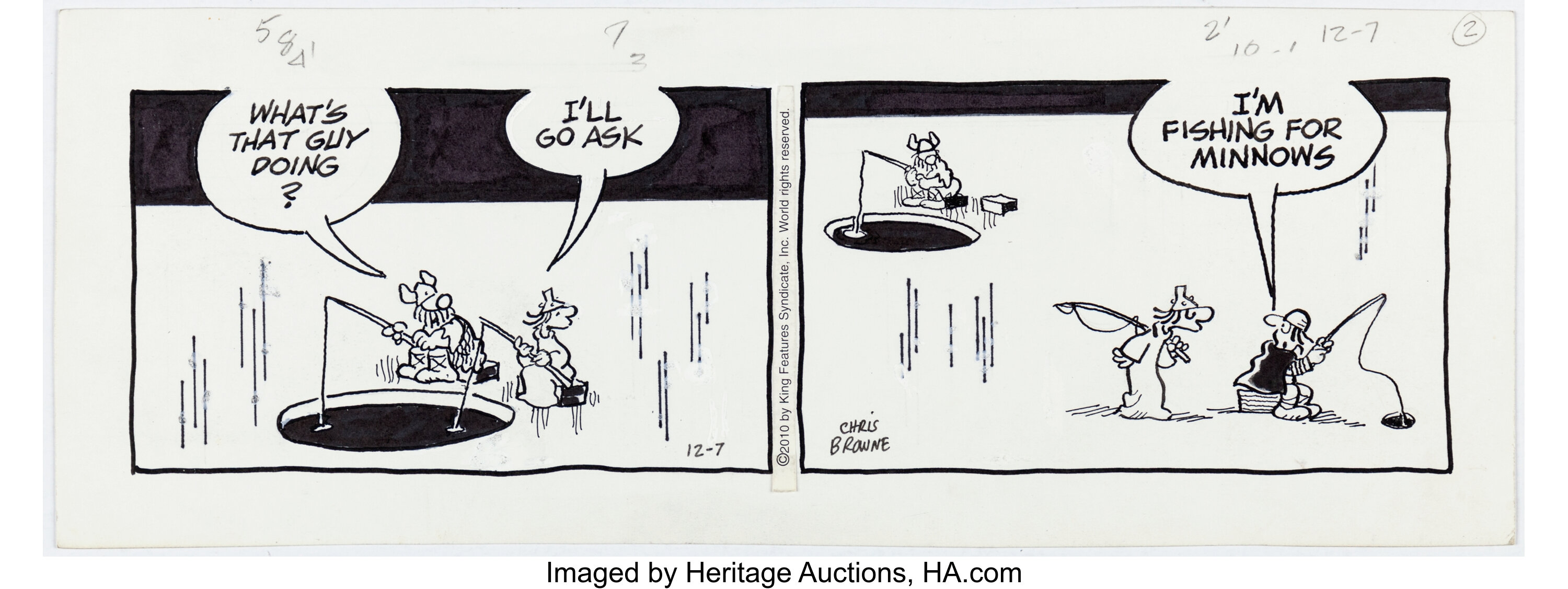 Chris Browne Hagar the Horrible Daily Comic Strip Original Art | Lot ...