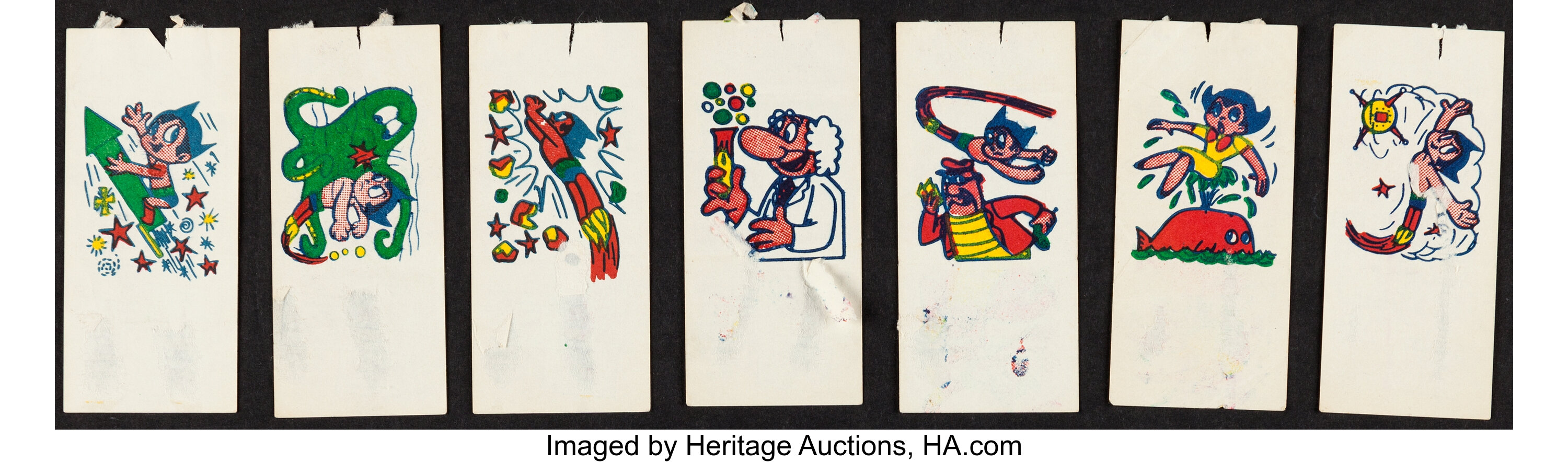 1960s Topps Astro Boy Bubble Gum Tattoos - Group of 7 & Flattened | Lot ...