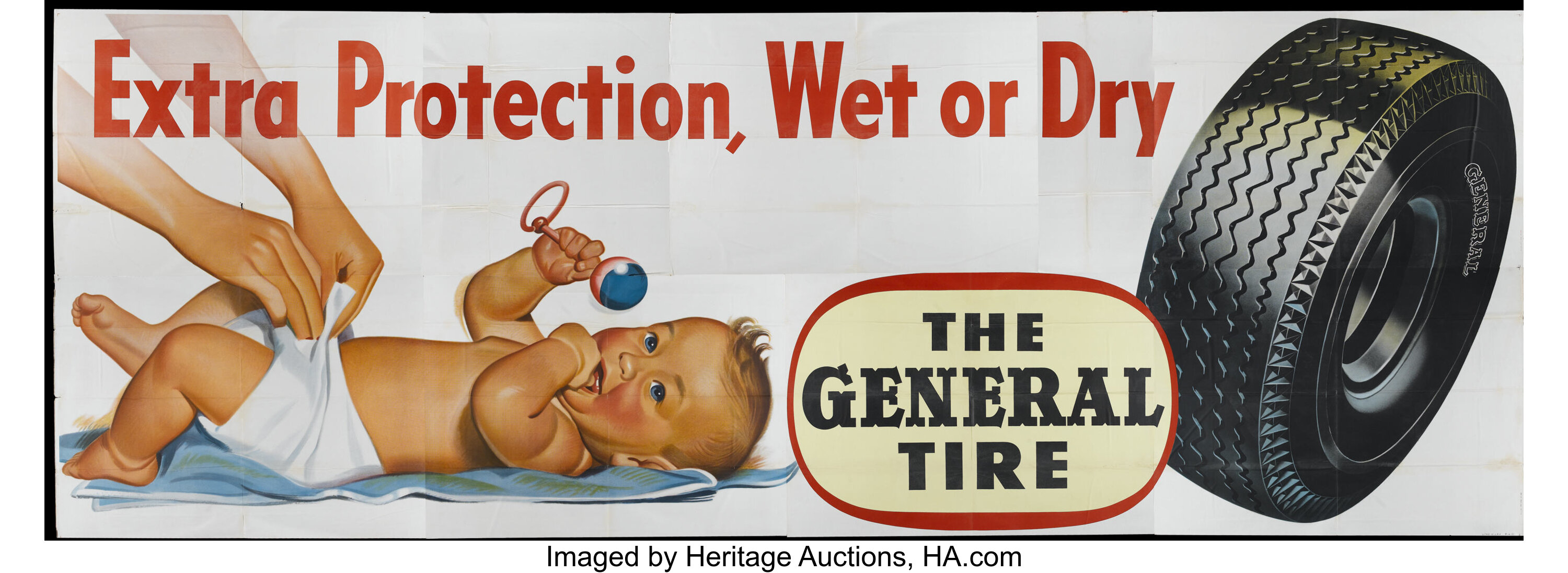 General Tire Advertising Poster (General Tire, 1950s). 24 Sheet | Lot ...
