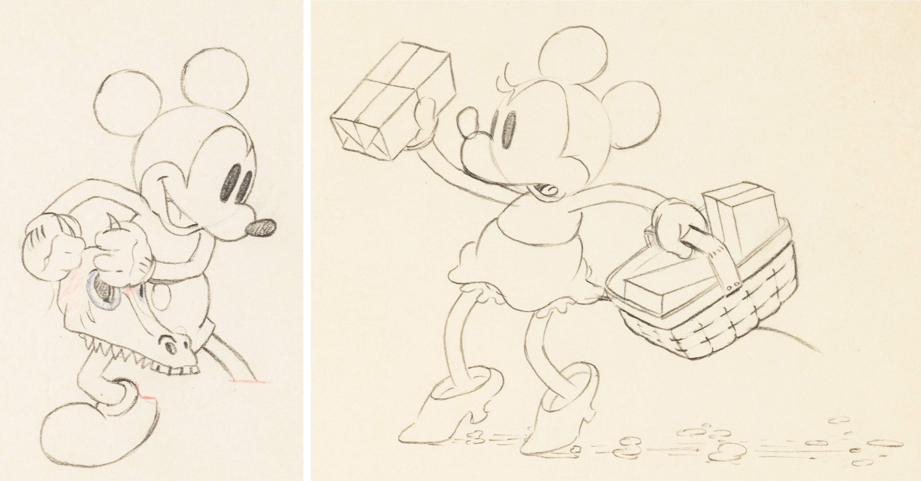 Building a Building and Mickey's Man Friday Pair of Animation | Lot ...