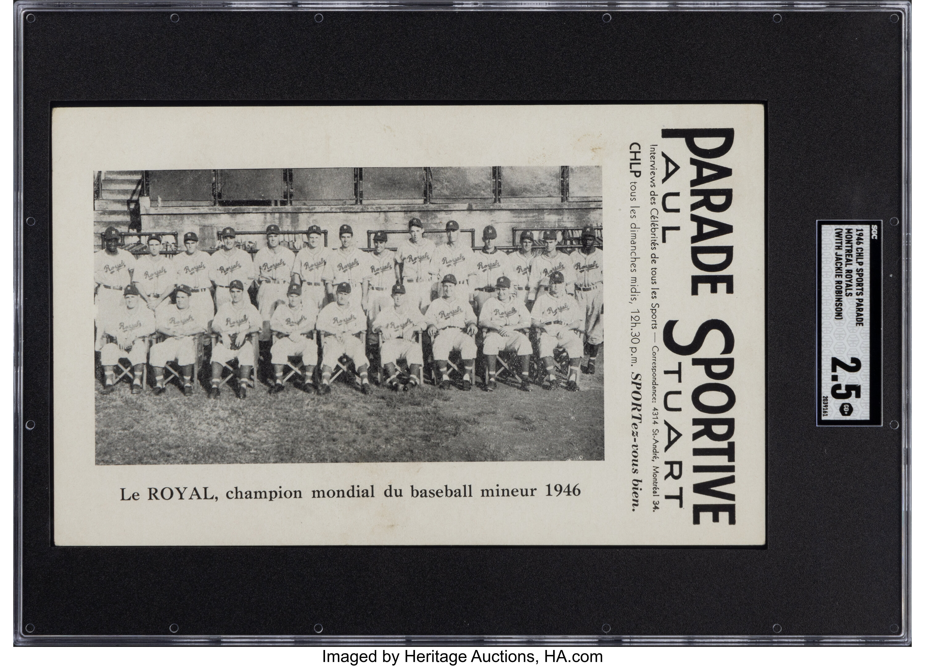 1943-48 CHLP Sports Parade "Parade Sportive" (1947) Montreal Royals ...