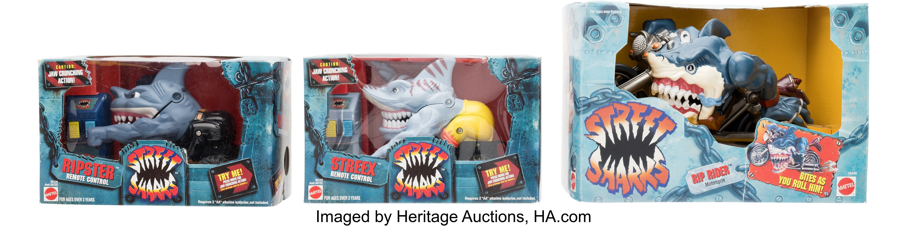 Street Sharks Rip Rider Motorcycle & Remote Control Ripster and | Lot ...