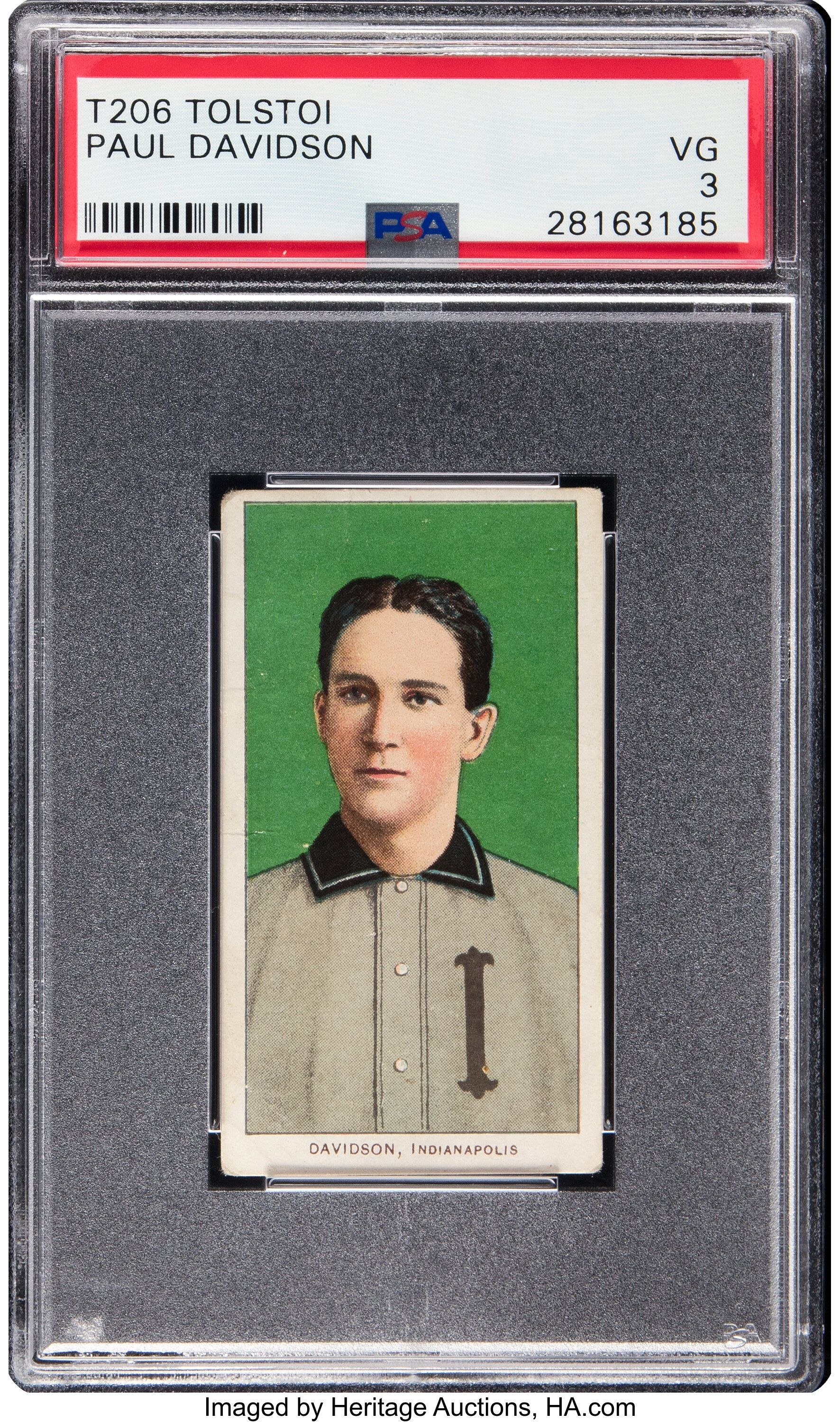 1909-11 T206 Tolstoi Paul Davidson PSA VG 3.... Baseball Cards | Lot ...
