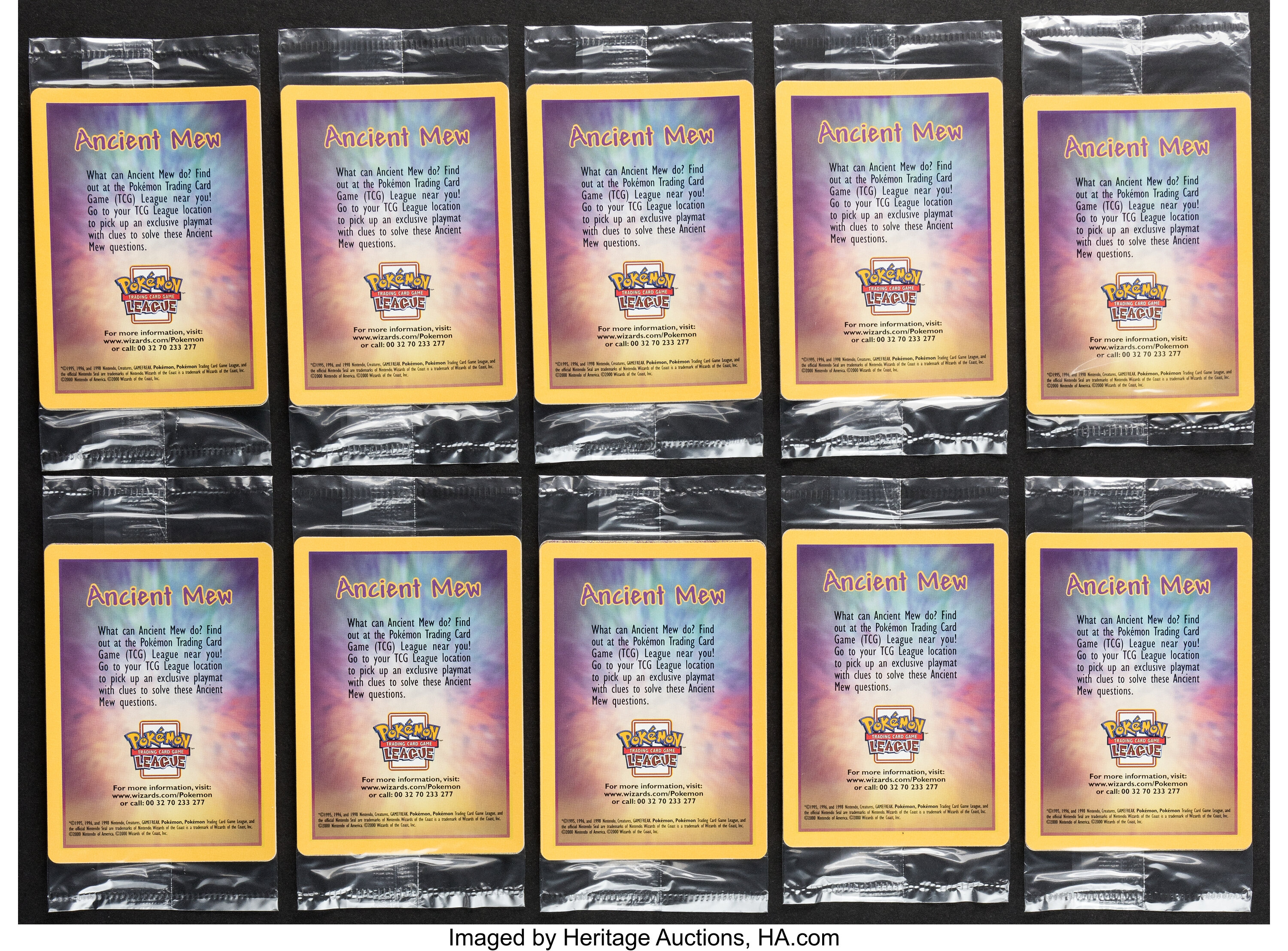 Pokémon Ancient Mew Movie Promo Sealed Cello Packs Group of 10 | Lot ...
