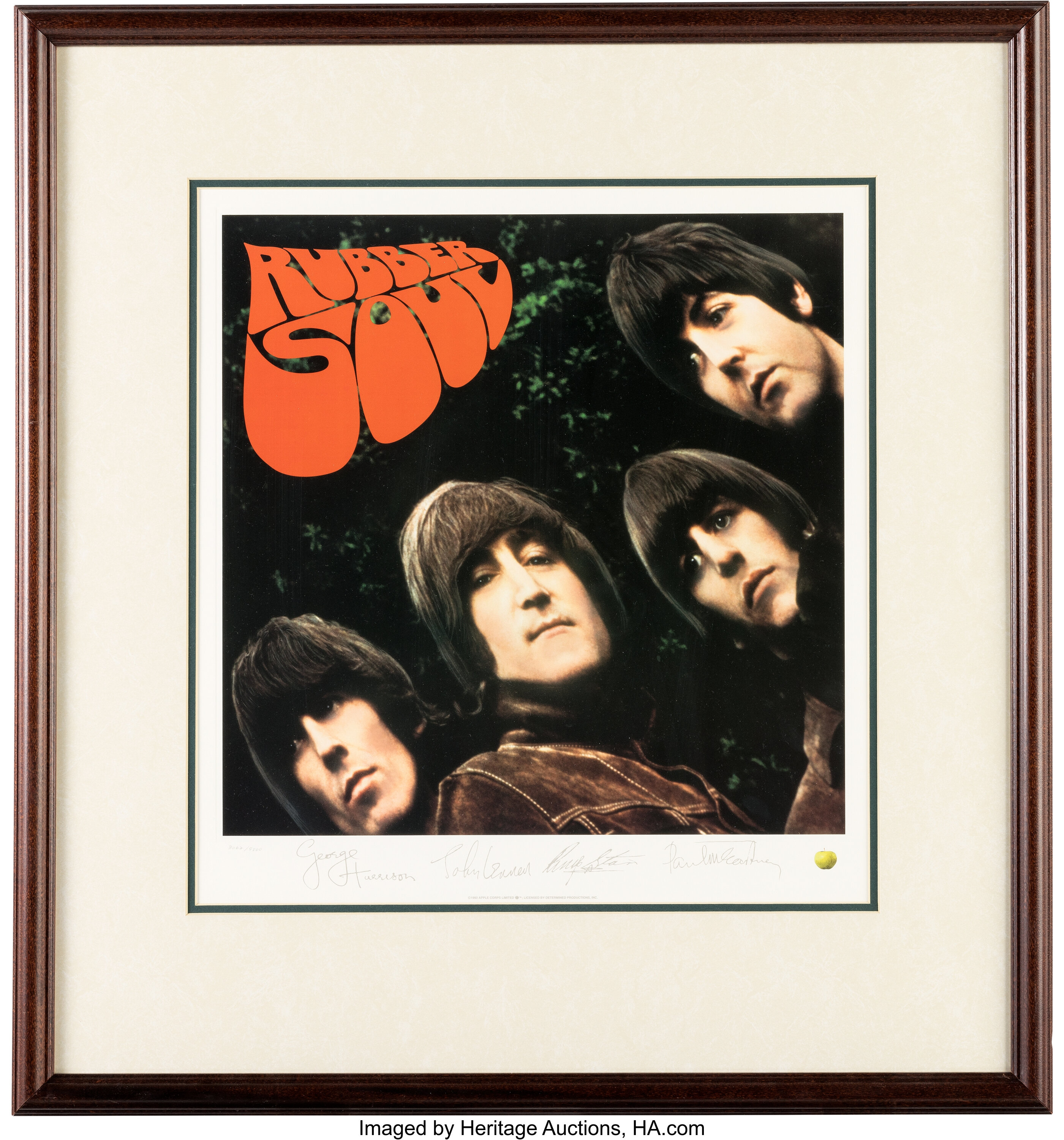 The Beatles Album Art "Rubber Soul" Limited Edition Lithographic | Lot ...