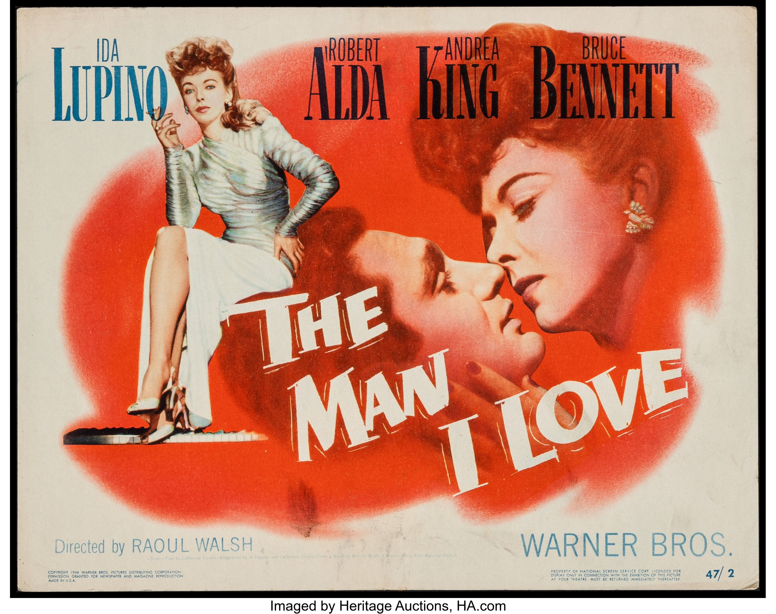 The Man I Love (Warner Bros., 1947). Very Fine-. Title Lobby Card | Lot ...