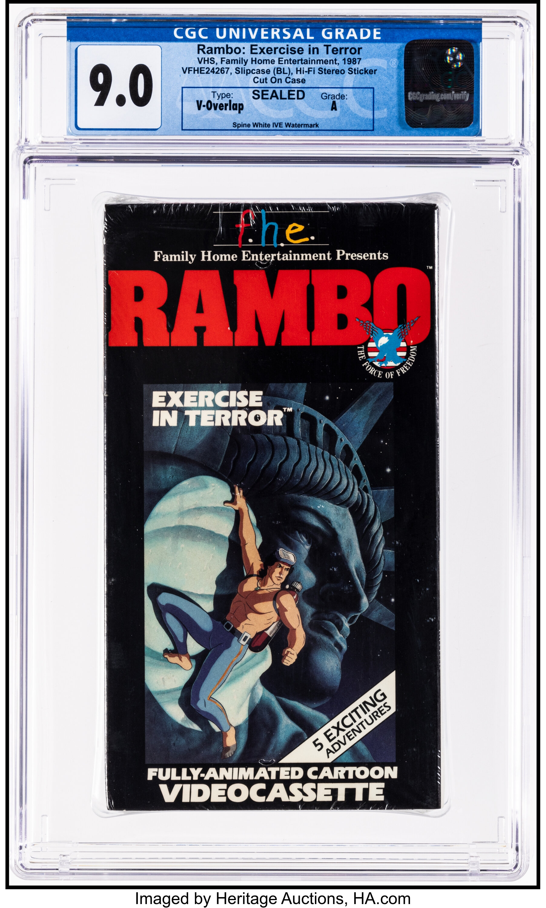 Rambo: Exercise in Terror VHS 1987 - CGC Home Video 9.0 and Seal A ...