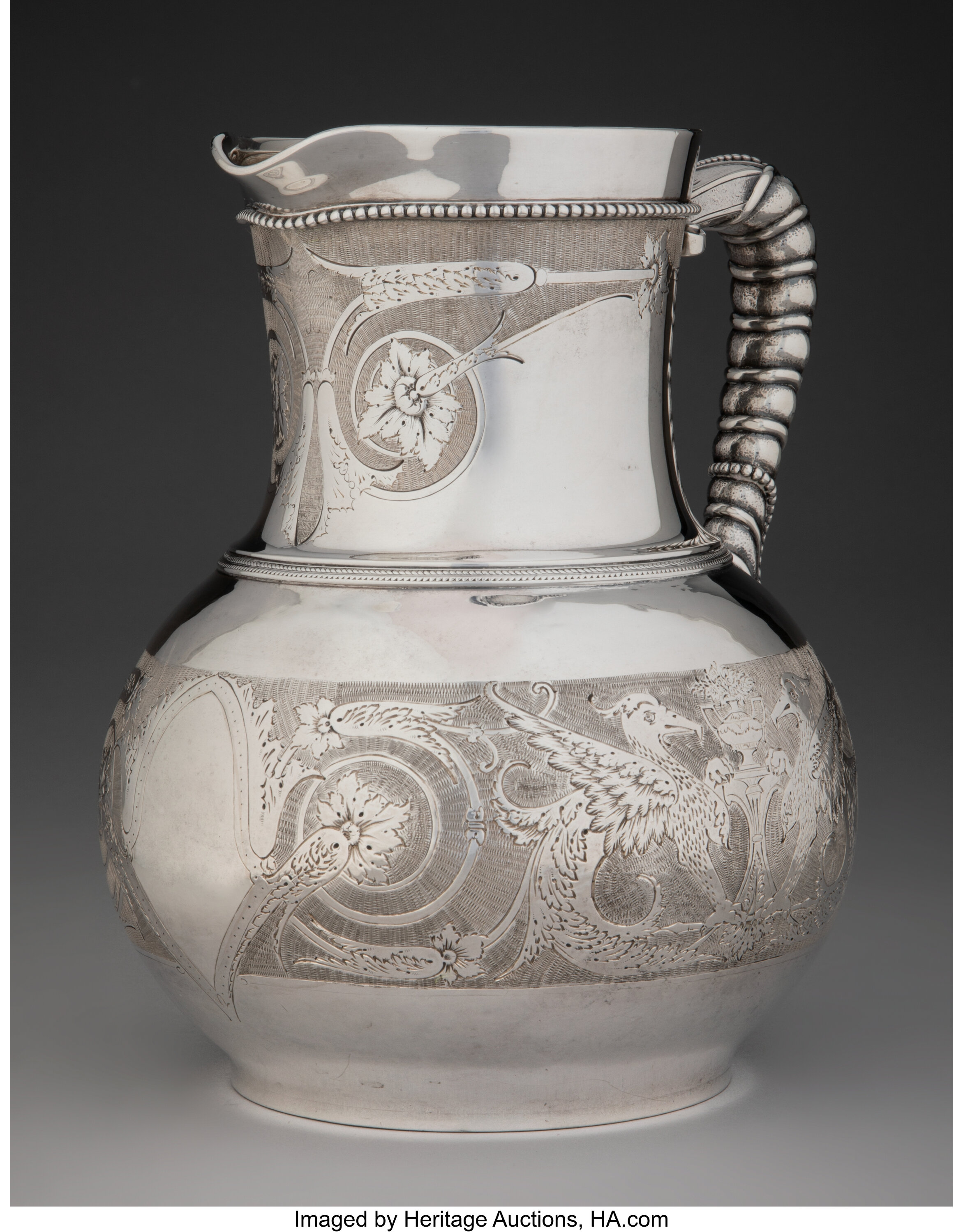 A John Moore Silver Water Pitcher for Tiffany & Co., New York, | Lot ...