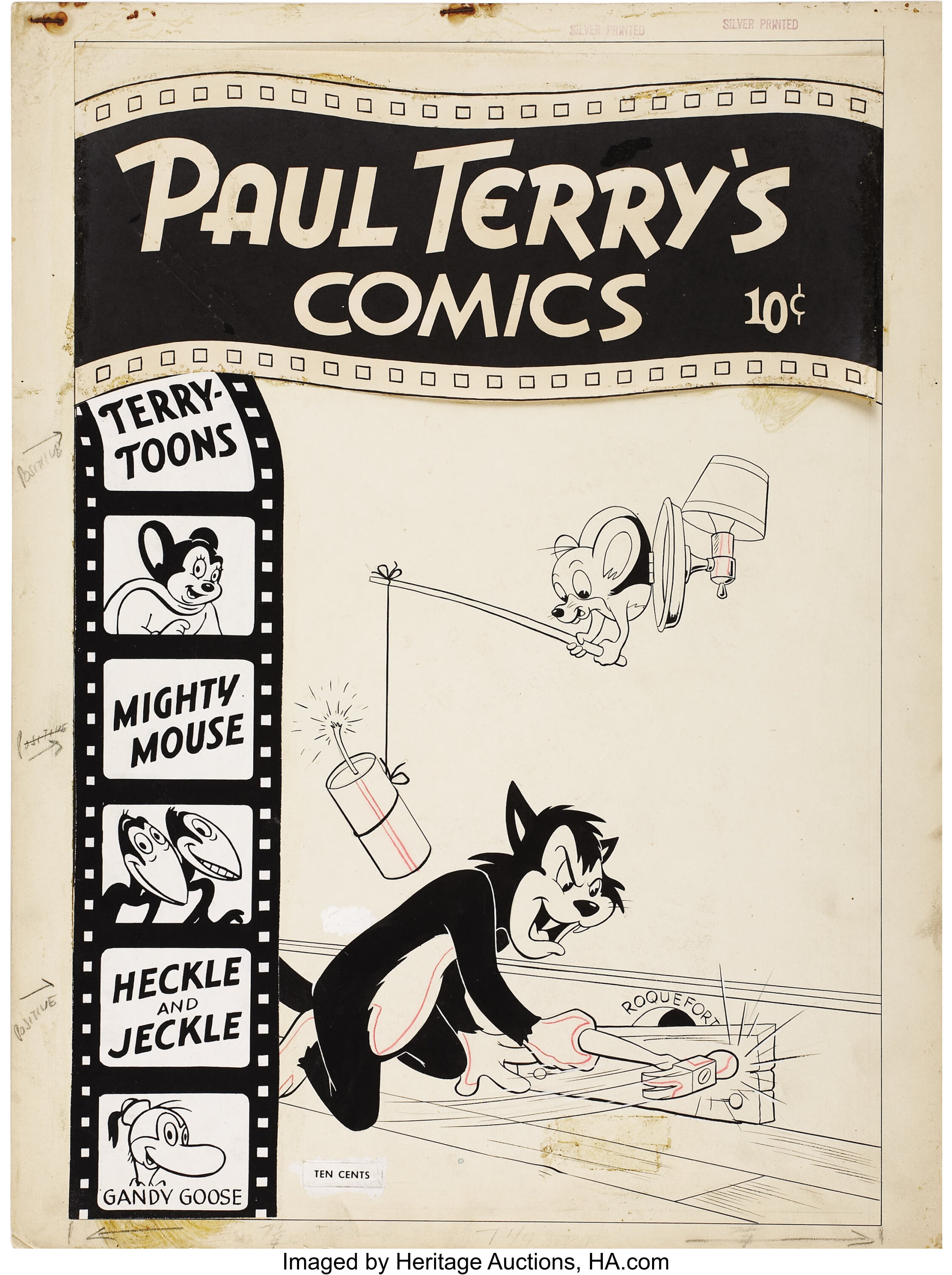 Paul Terry's Comics #101 Cover Original Art (St. John, 1953).... | Lot ...