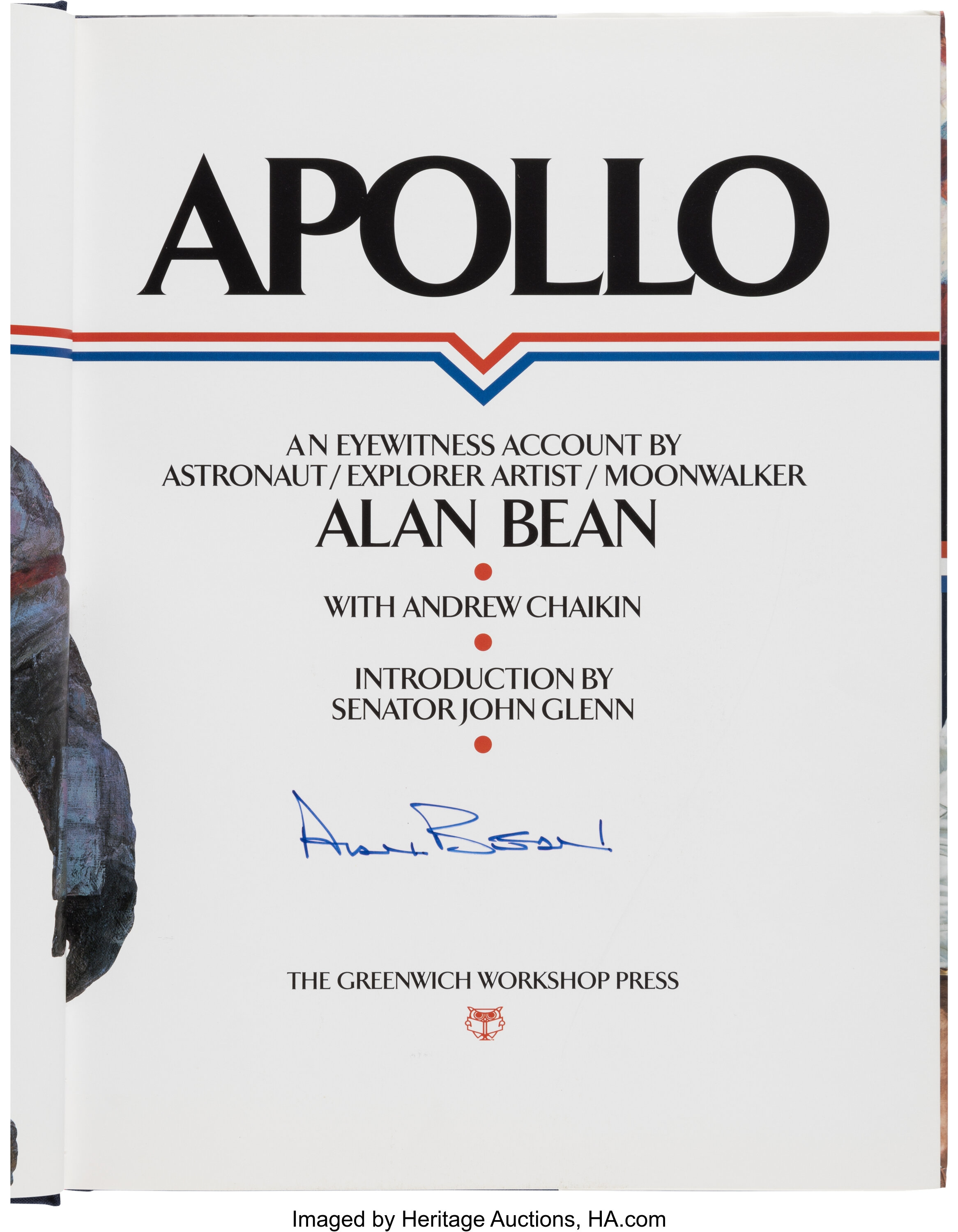 Alan Bean Signed Book: Apollo.... Space Exploration Book/Magazine | Lot ...