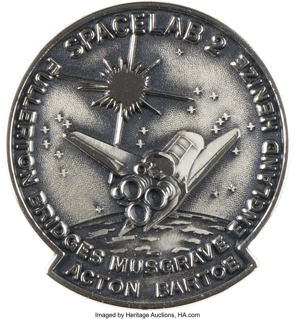 Space Shuttle Challenger (STS-51-F) Flown Silver Robbins Medallion ...