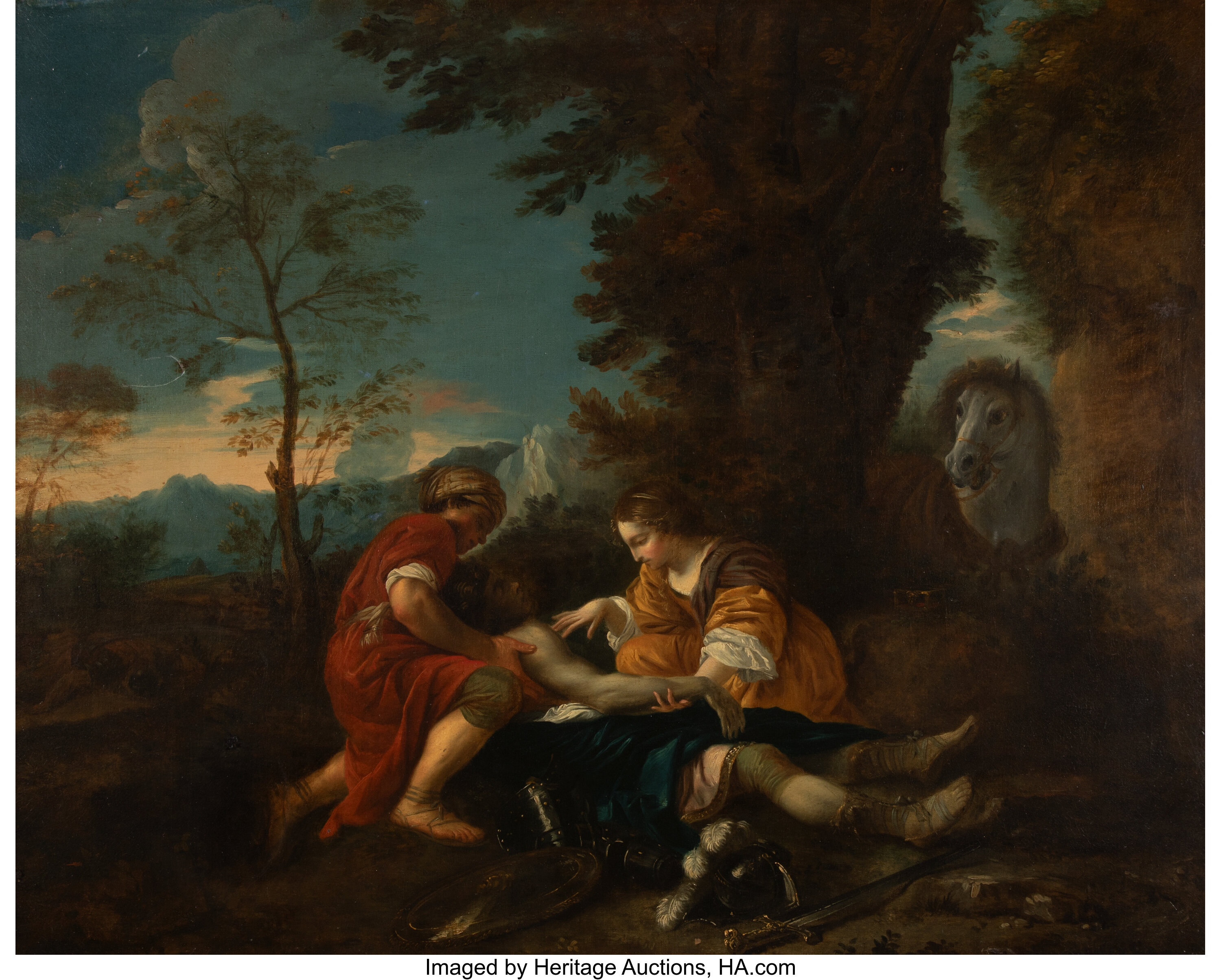 After Pier Francesco Mola (Italian, 1612-1666). Tancred rescued by ...