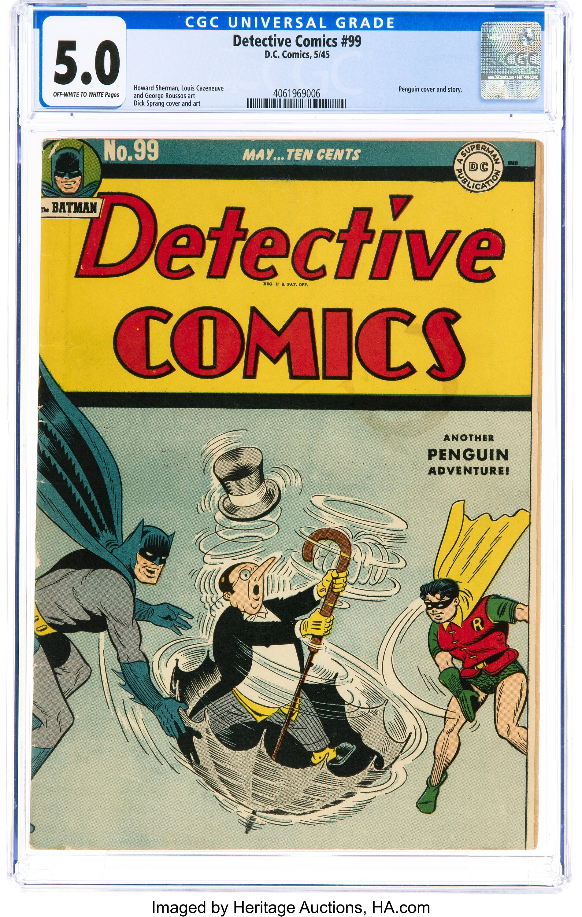Detective Comics #99 (DC, 1945) CGC VG/FN 5.0 Off-white to white | Lot ...