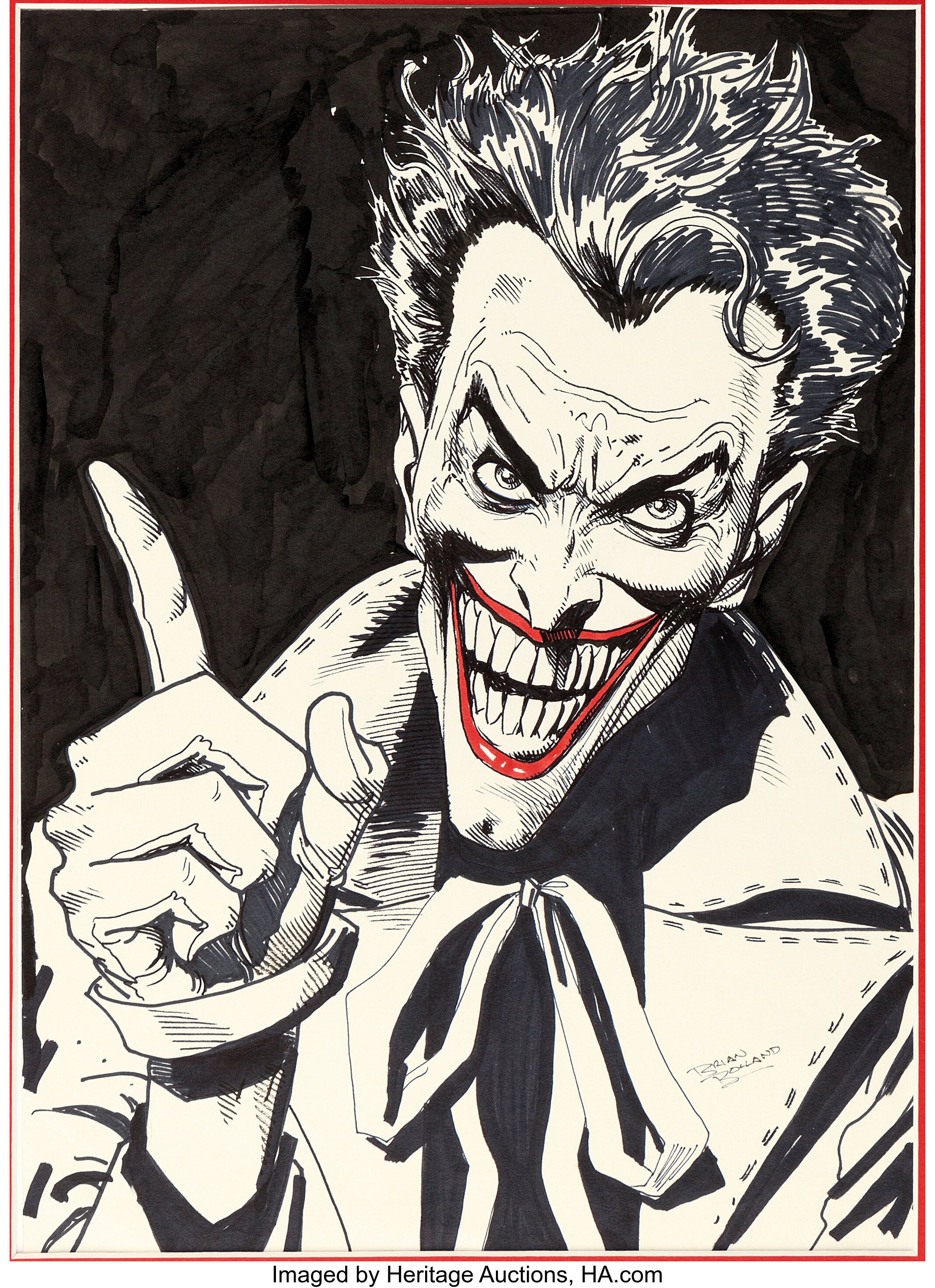 Brian Bolland USA Magazine #36 Joker Cover Original Art (L'Écho des ...