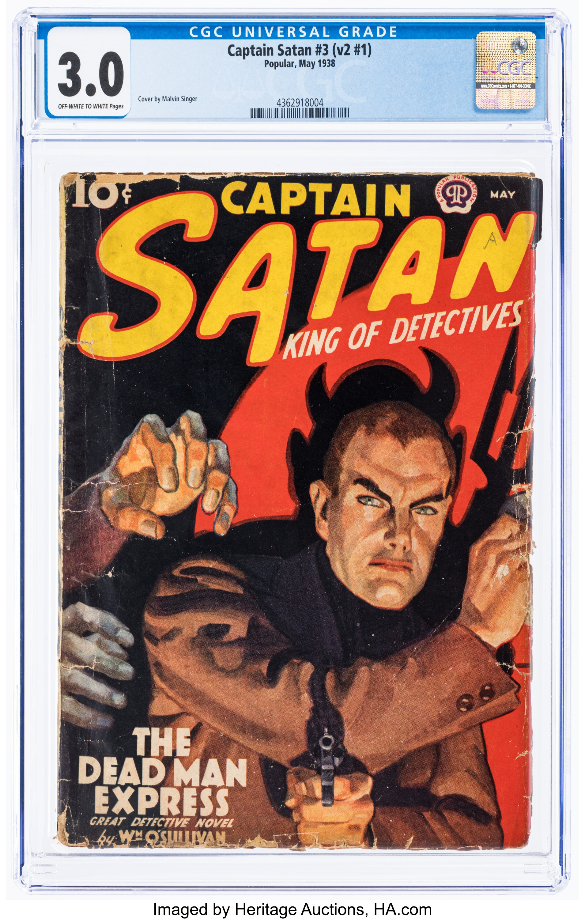 Captain Satan #3 May 1938 (Popular) CGC GD/VG 3.0 Off-white to | Lot ...