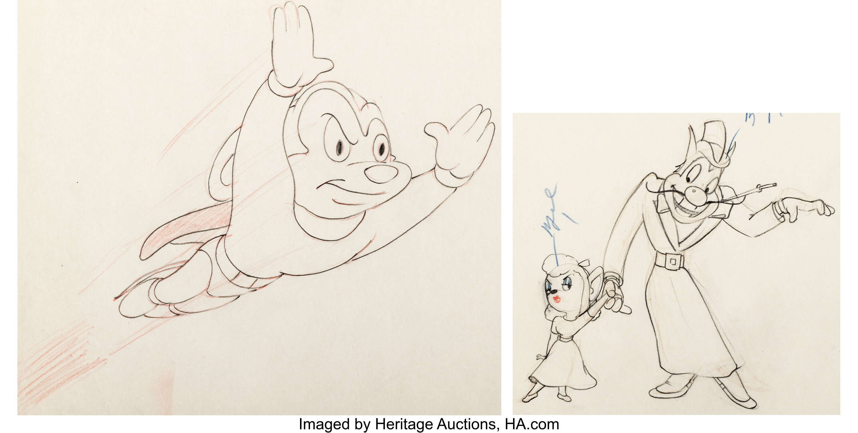 A Fight to the Finish Mighty Mouse, Pearl Pureheart, and Oil Can | Lot ...