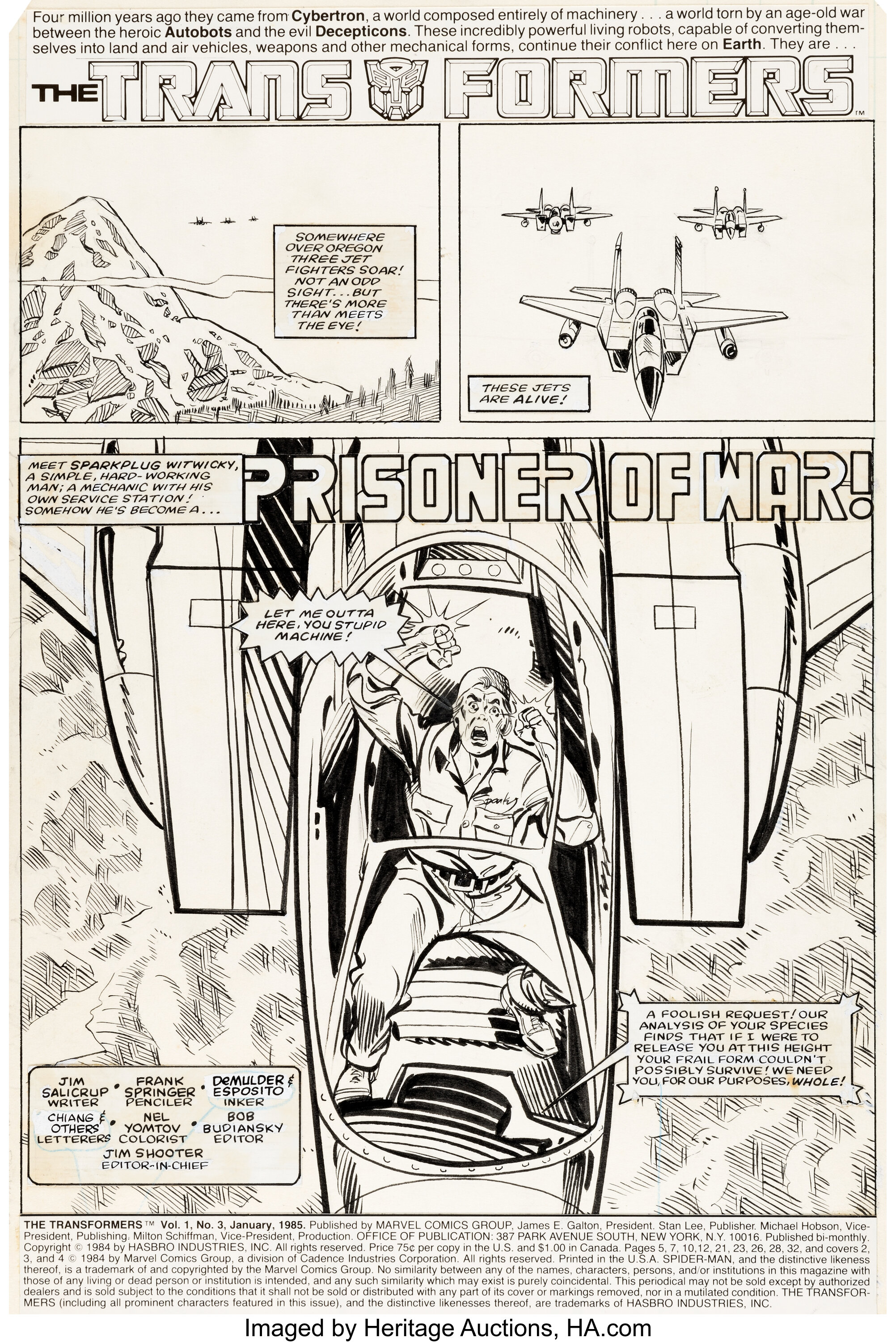 Frank Springer, Kim DeMulder, and Mike Esposito Transformers #3 | Lot ...